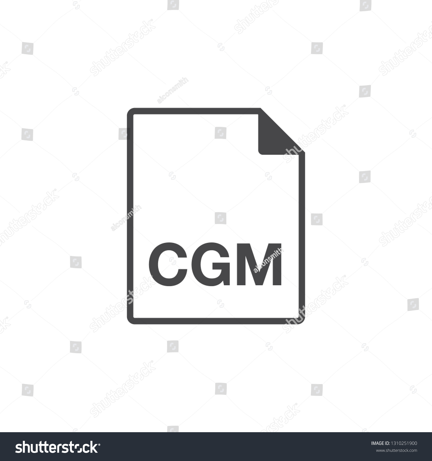Black Single Line Cgm Document Data Stock Vector (Royalty Free ...
