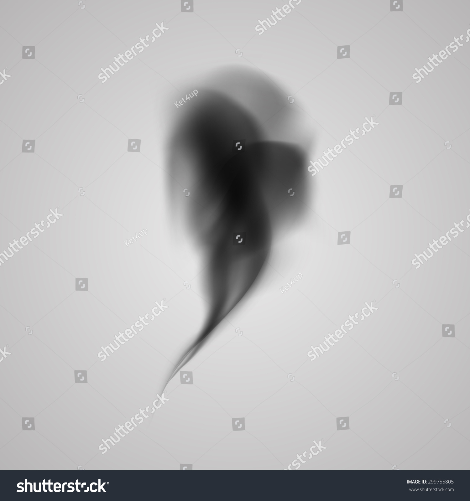 Black Smoke Vector Illustration Stock Vector (Royalty Free) 299755805