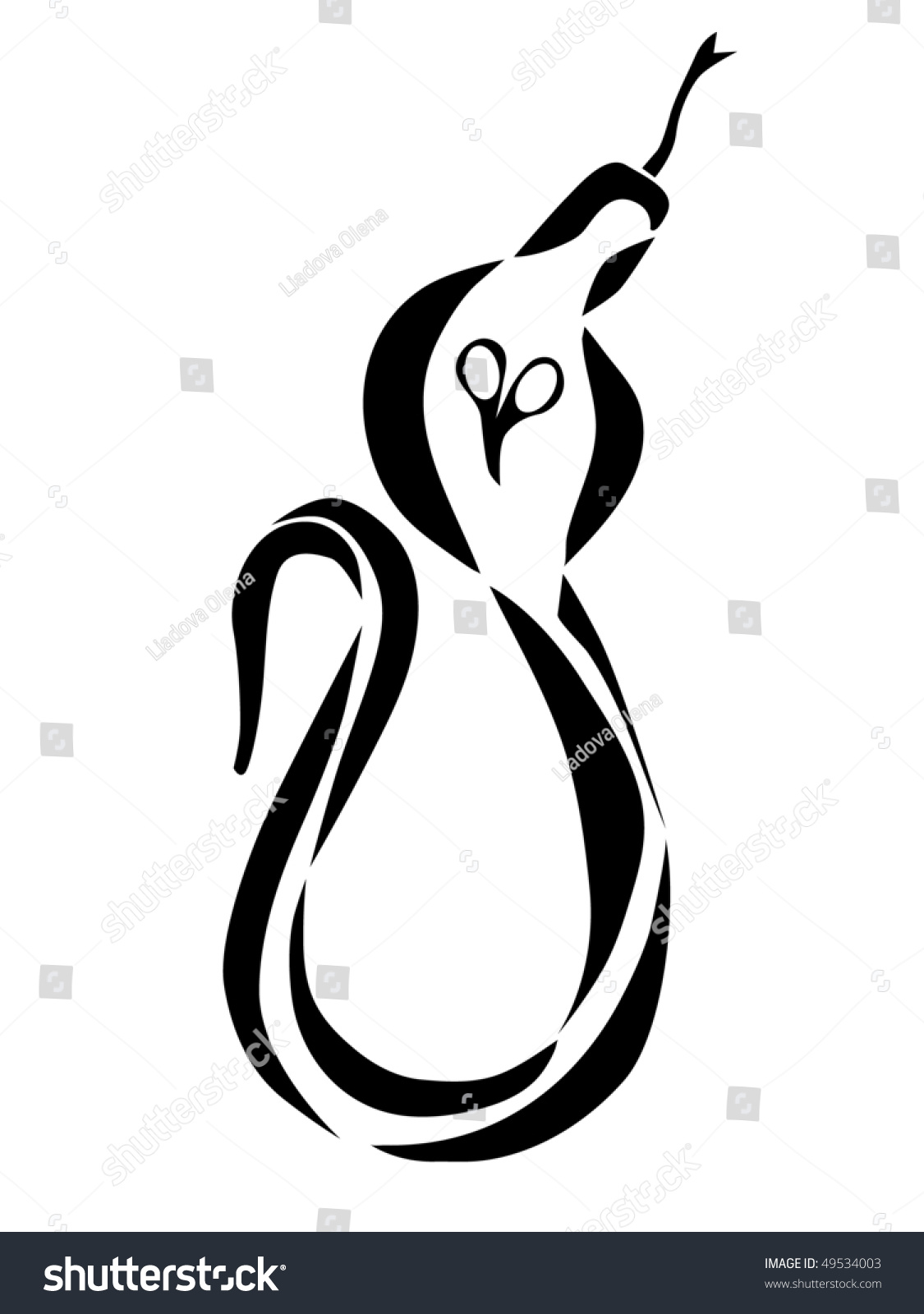 Black Snake Print Stock Vector (Royalty Free) 49534003 | Shutterstock