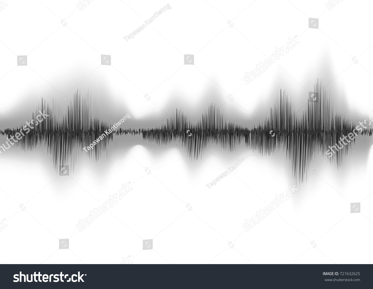 Black Sonic Waves On White Background Stock Vector (Royalty Free ...