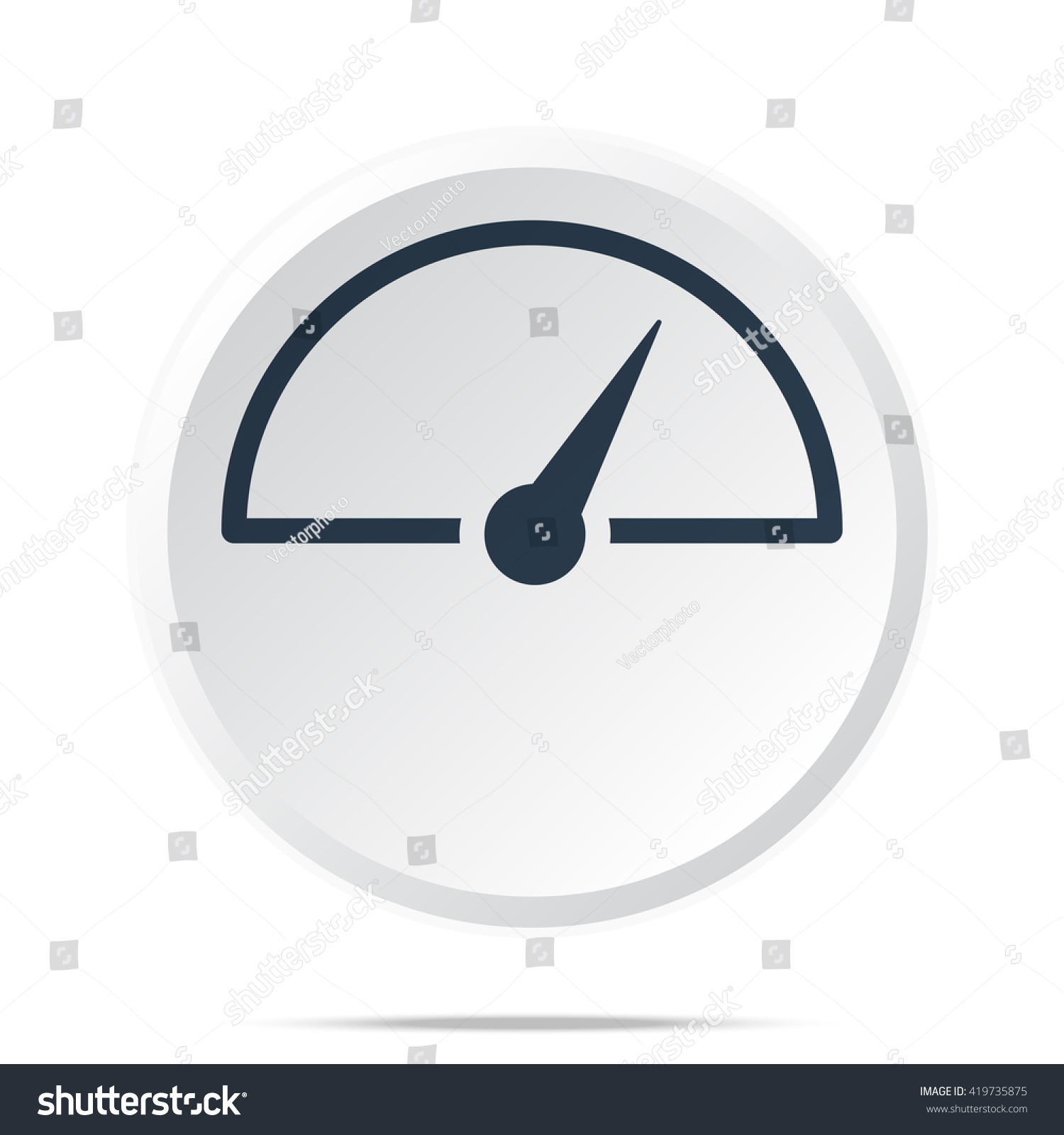 Black Speed Meter Icon On White Stock Vector (Royalty Free) 419735875 ...