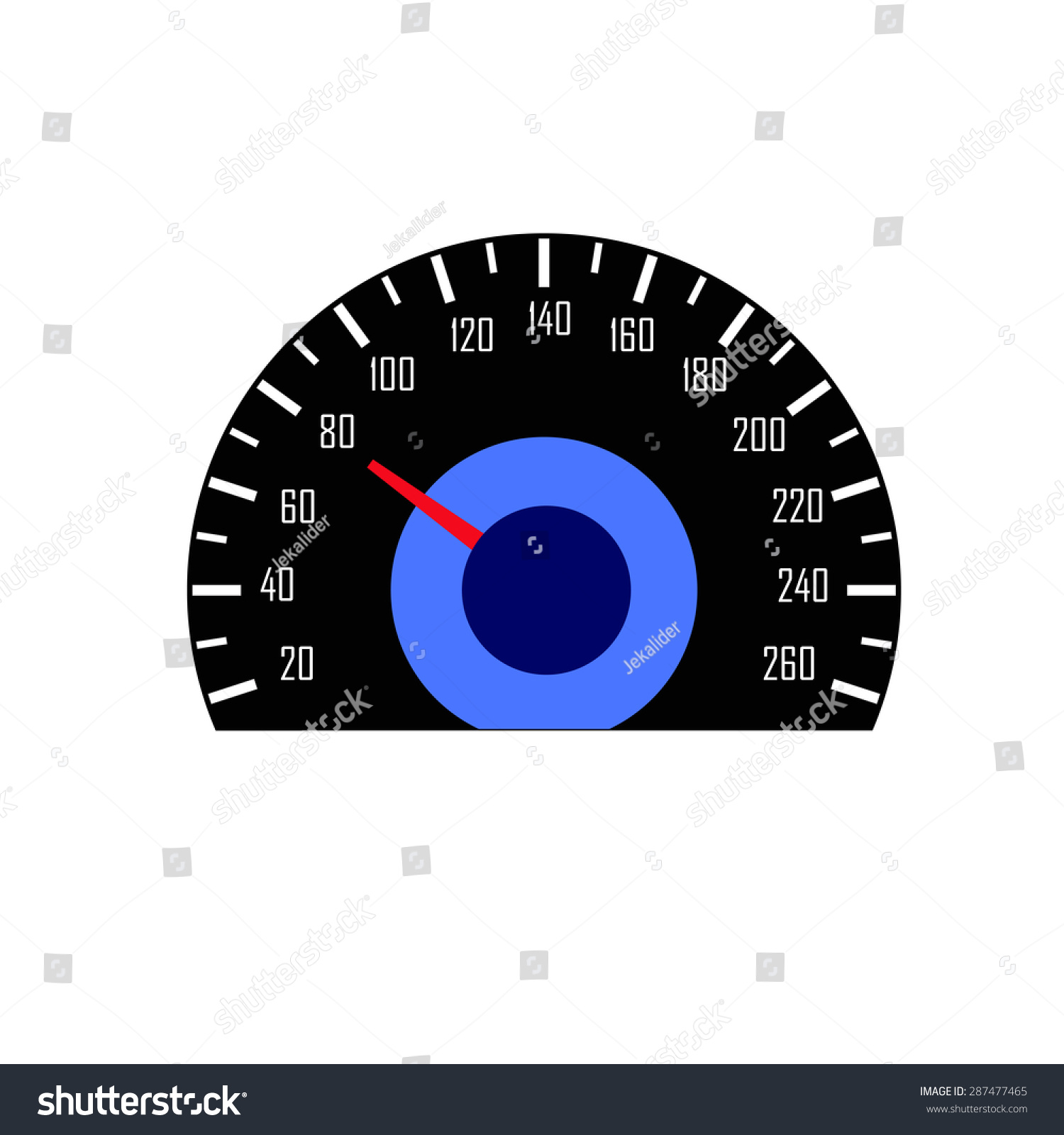 Black Speedometer White Markings Stock Vector (Royalty Free) 287477465