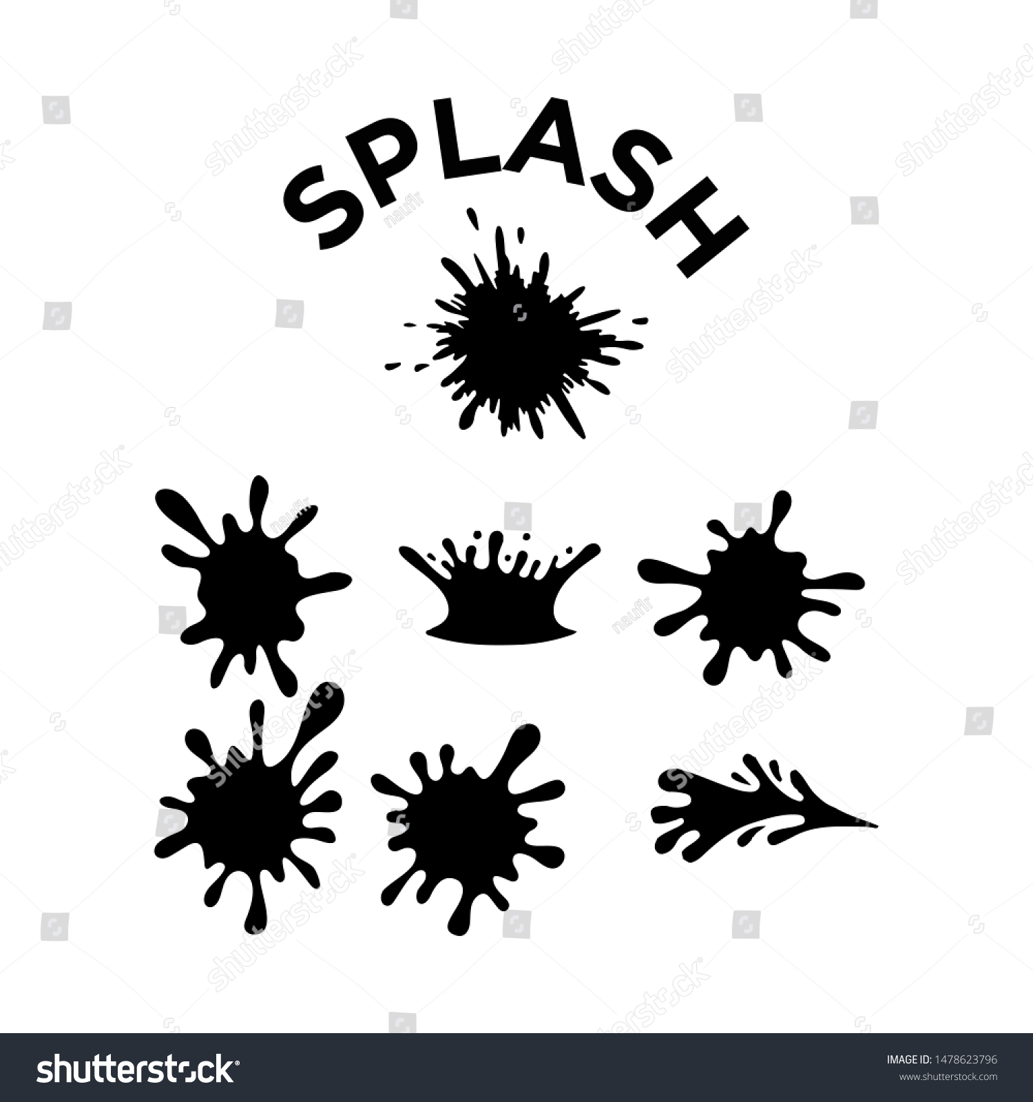 Black Splash Logo Icon Vector Stock Vector (Royalty Free) 1478623796