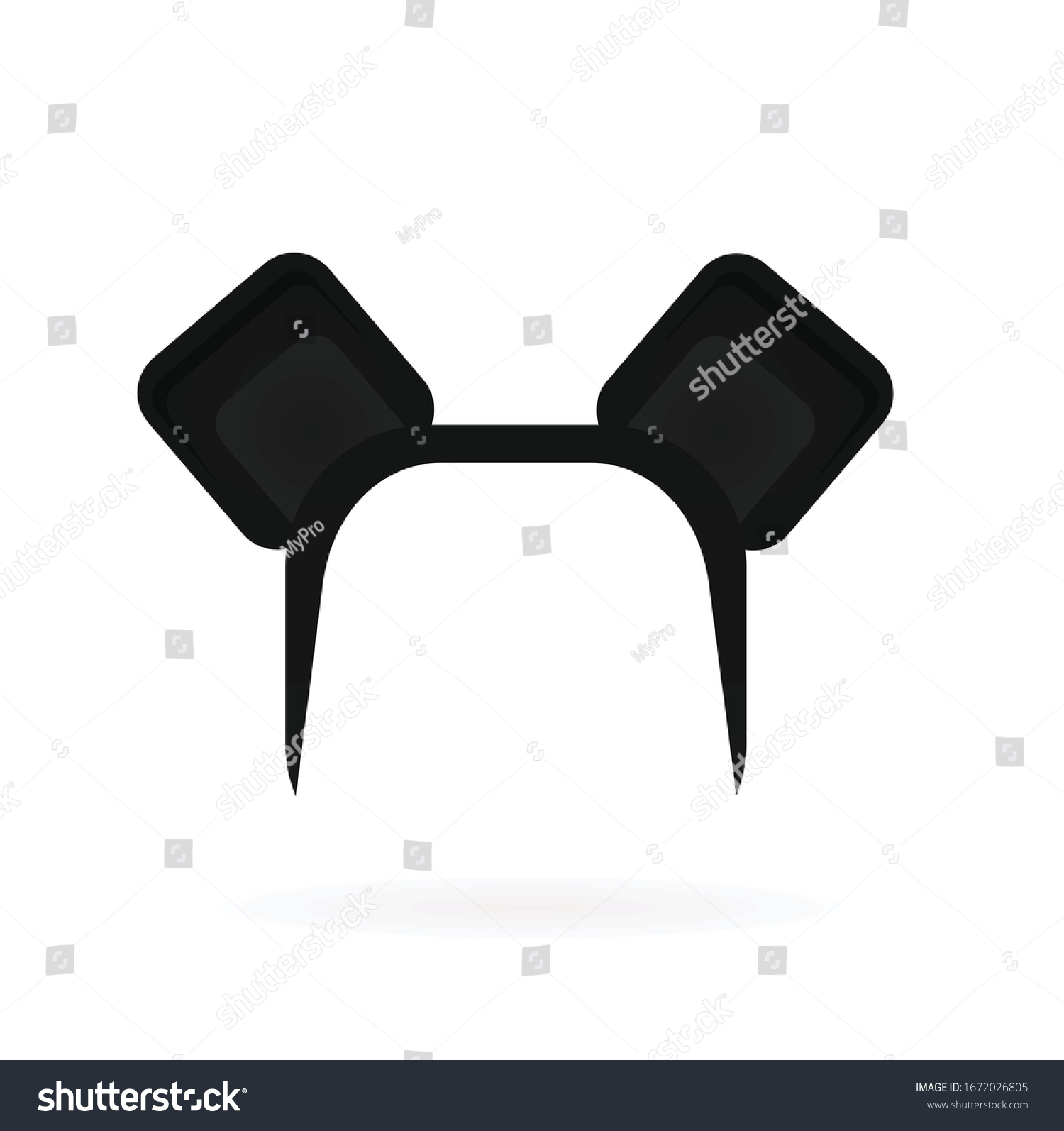 Black Square Ears Mas Vector Illustration Stock Vector (Royalty Free ...