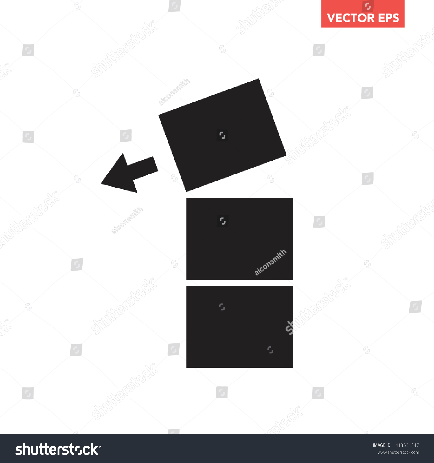 Black Stack Falling Dropping Boxes Correctly: เวกเตอร์สต็อก (ปลอดค่า ...
