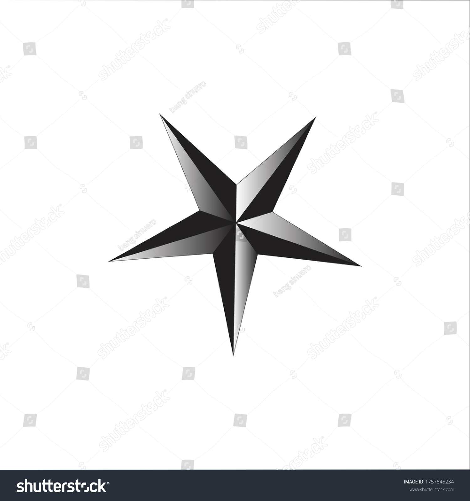 Black Star Design Vector Logo Stock Vector (Royalty Free) 1757645234 ...