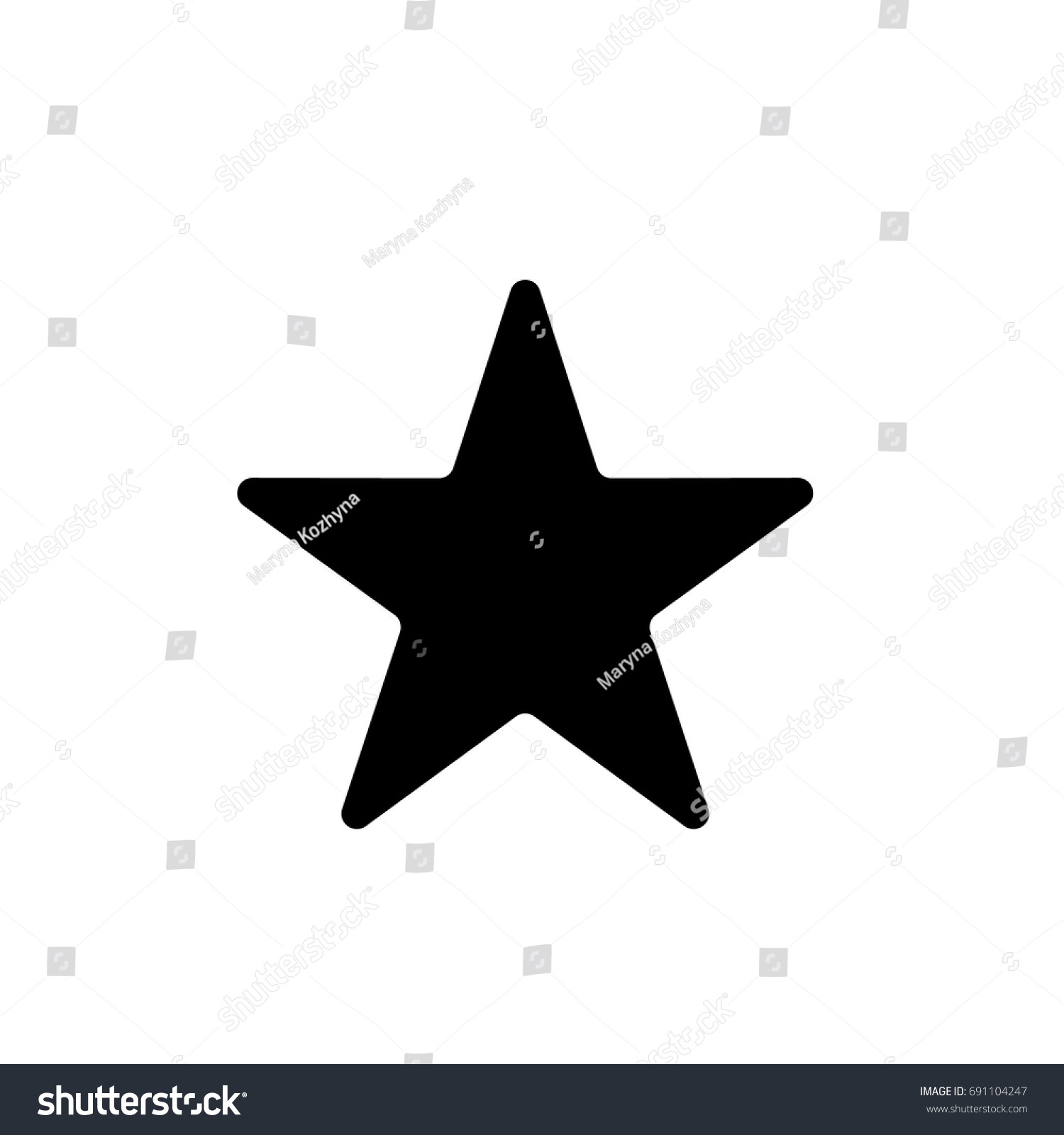 Black Star Vector Icon Star Icon Stock Vector (Royalty Free) 691104247 ...
