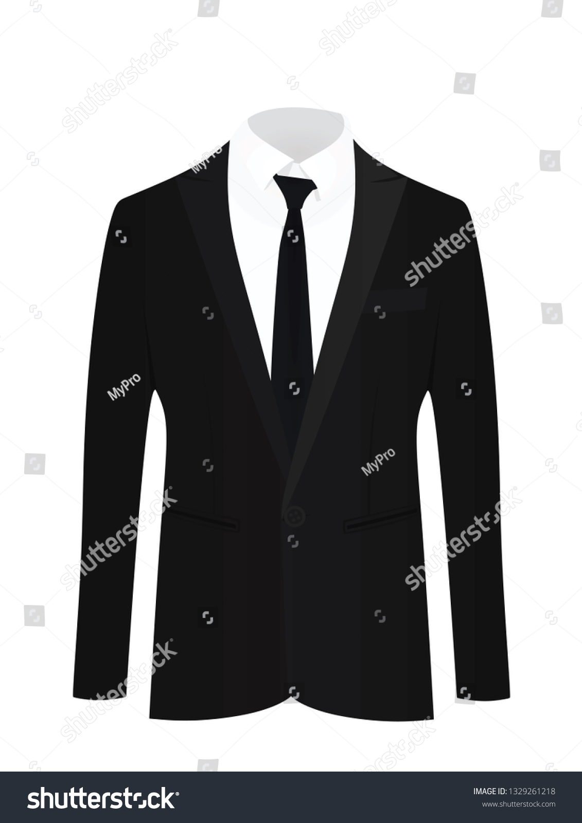 Black Suit Vector Illustration: vector de stock (libre de regalías ...