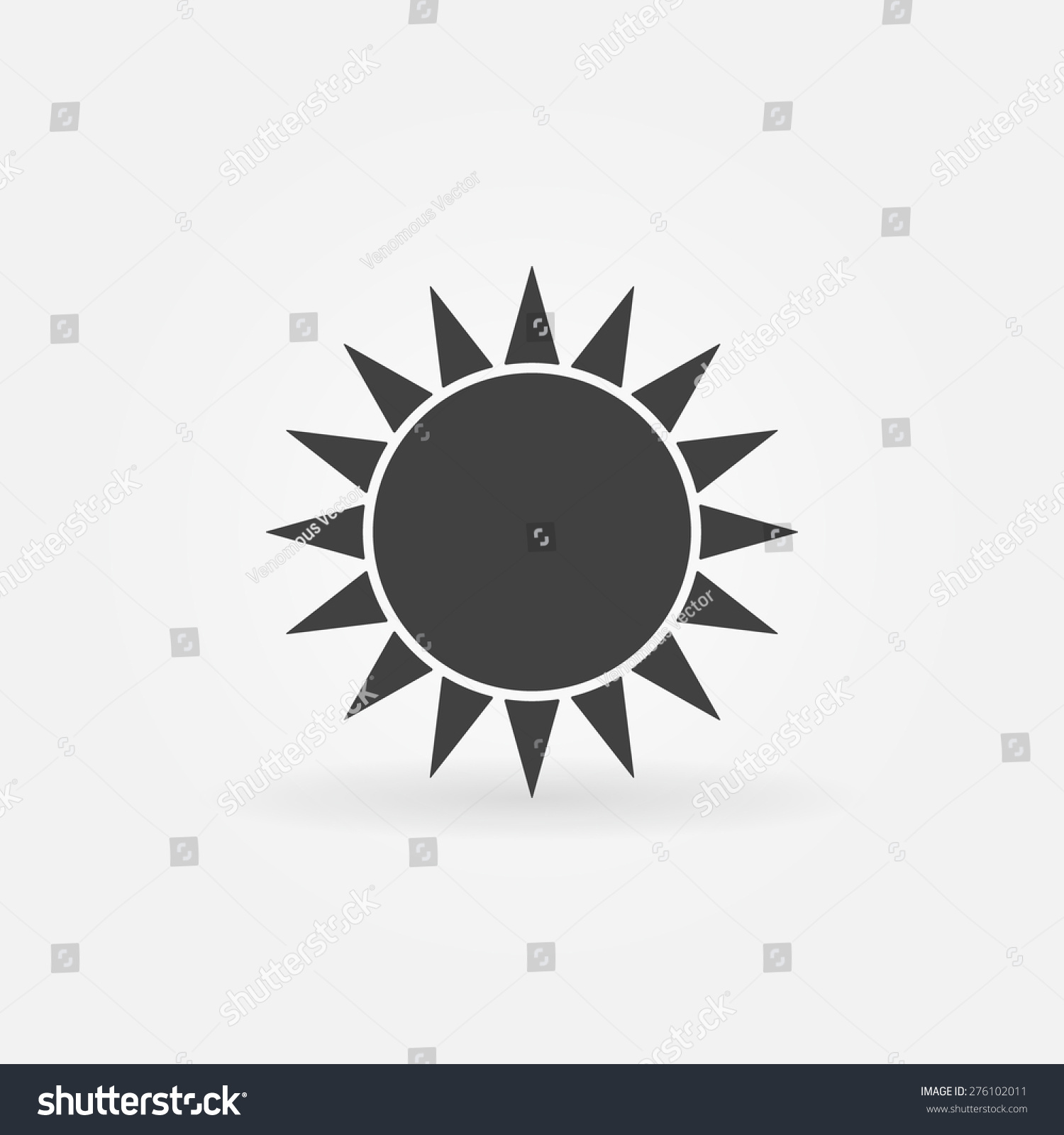 Black Sun Logo Icon Vector Simple Stock Vector (Royalty Free) 276102011 ...
