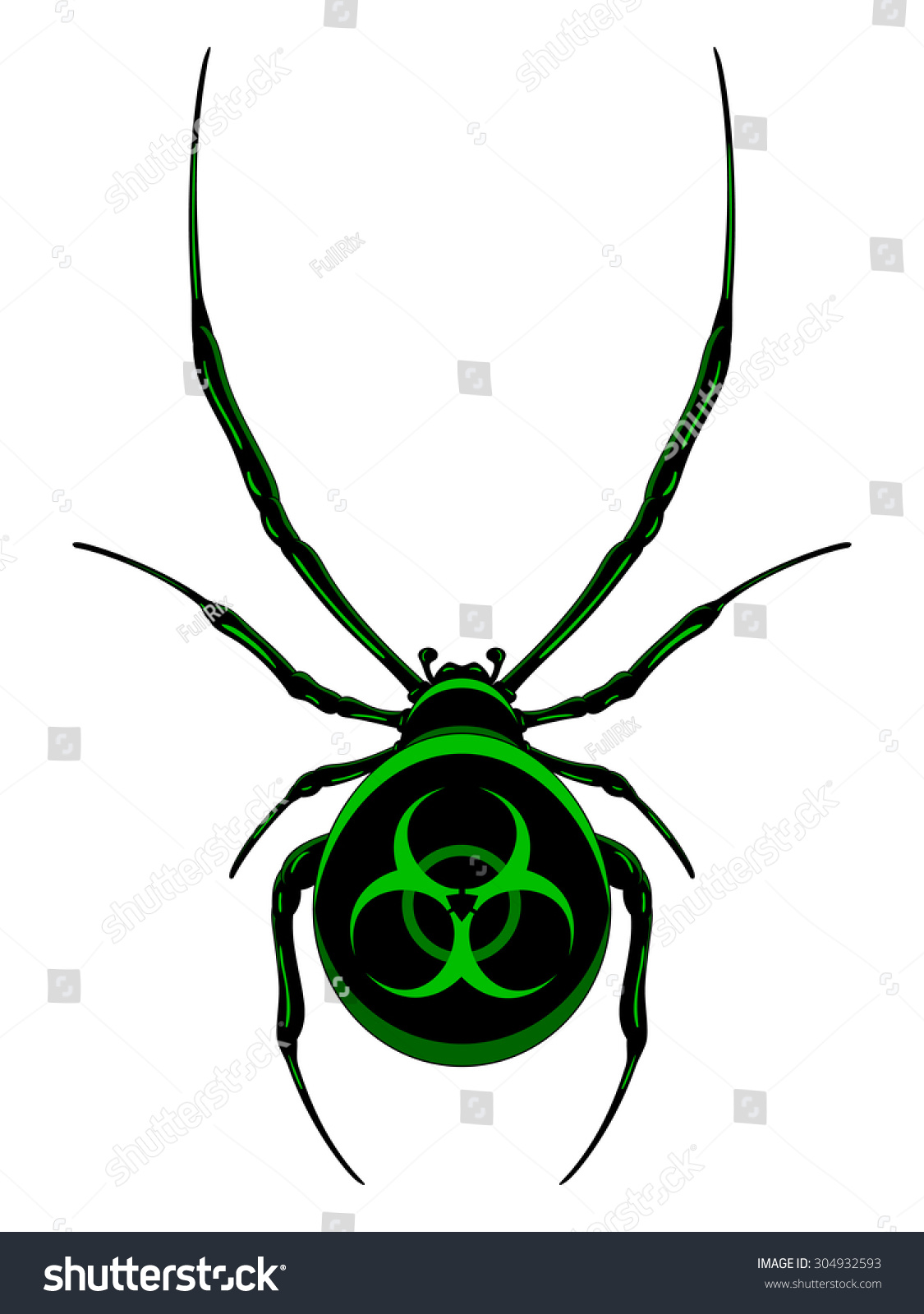 Black Toxic Spidervector Illustration Stock Vector (Royalty Free ...