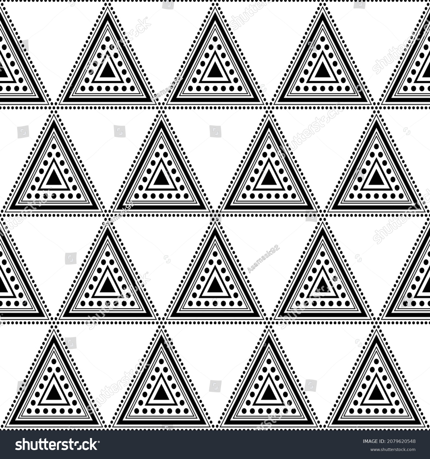 Black Triangle Aztec On White Background Stock Vector (Royalty Free ...
