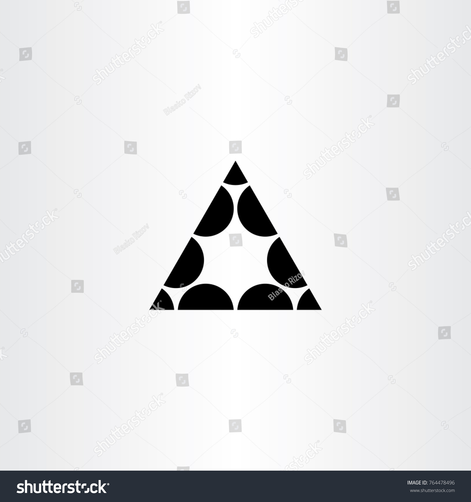 Black Triangle Symbol Geometric Icon Logo Stock Vector (Royalty Free ...