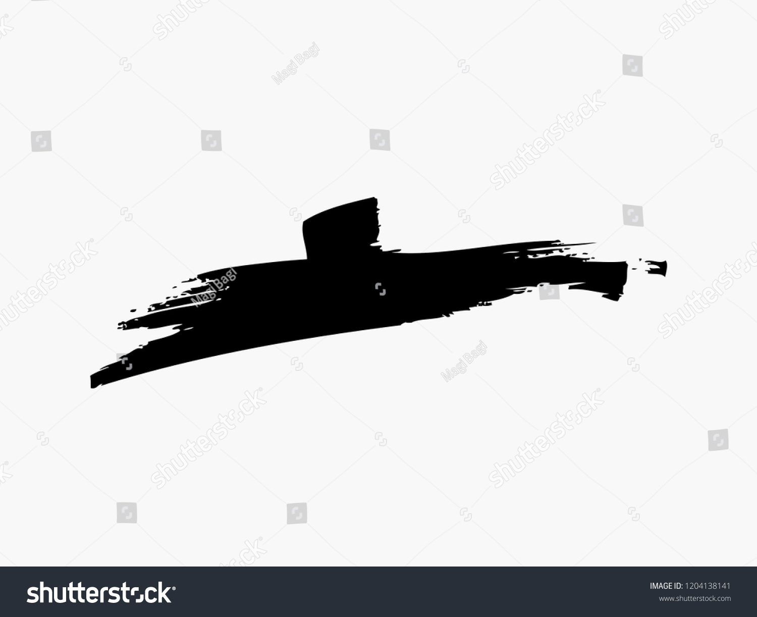 Black Vector Brush Stroke Stock Vector (Royalty Free) 1204138141 ...