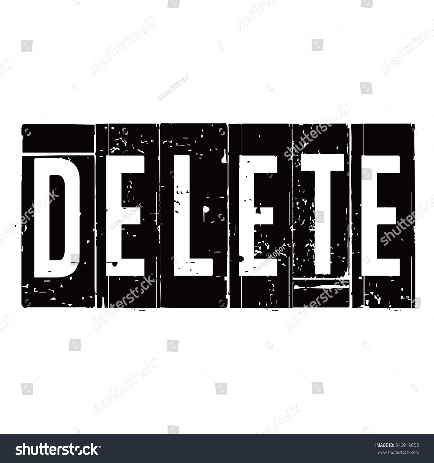 Black Vector Grunge Stamp Delete Stock Vector (Royalty Free) 346919852