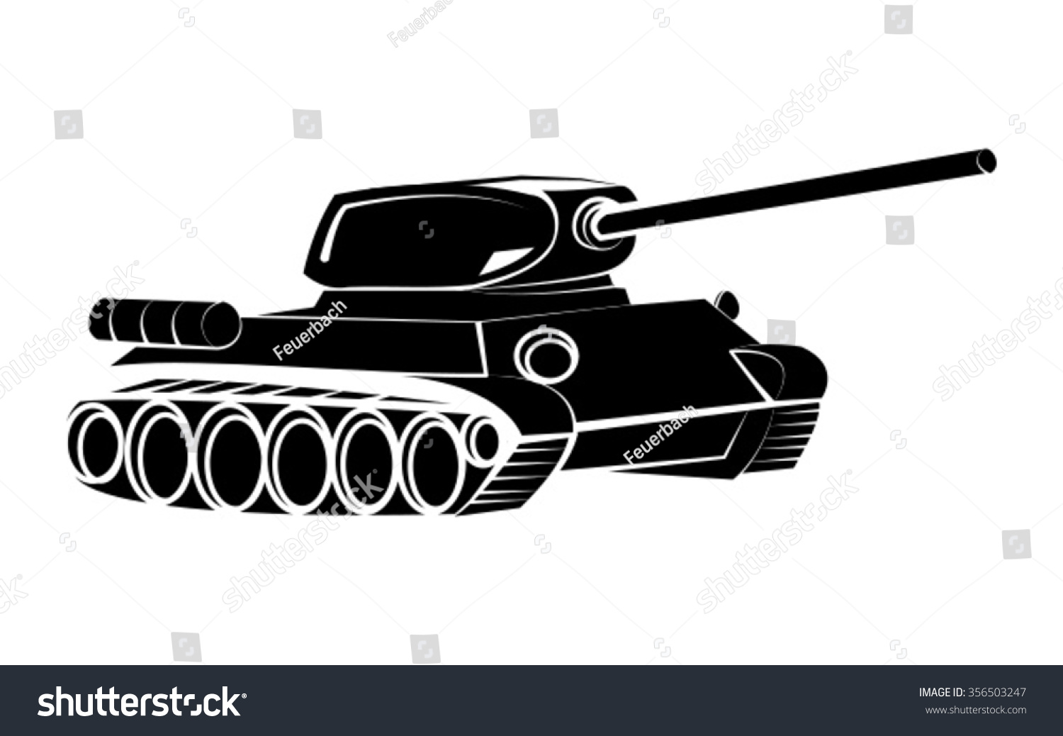 Black Vector Tank Symbol: เวกเตอร์สต็อก (ปลอดค่าลิขสิทธิ์) 356503247