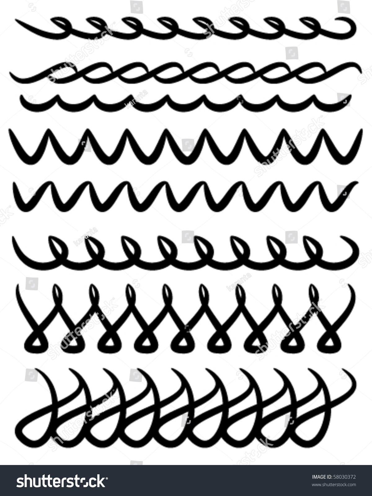 Black Vector Trim Border Collection Over Stock Vector (Royalty Free ...