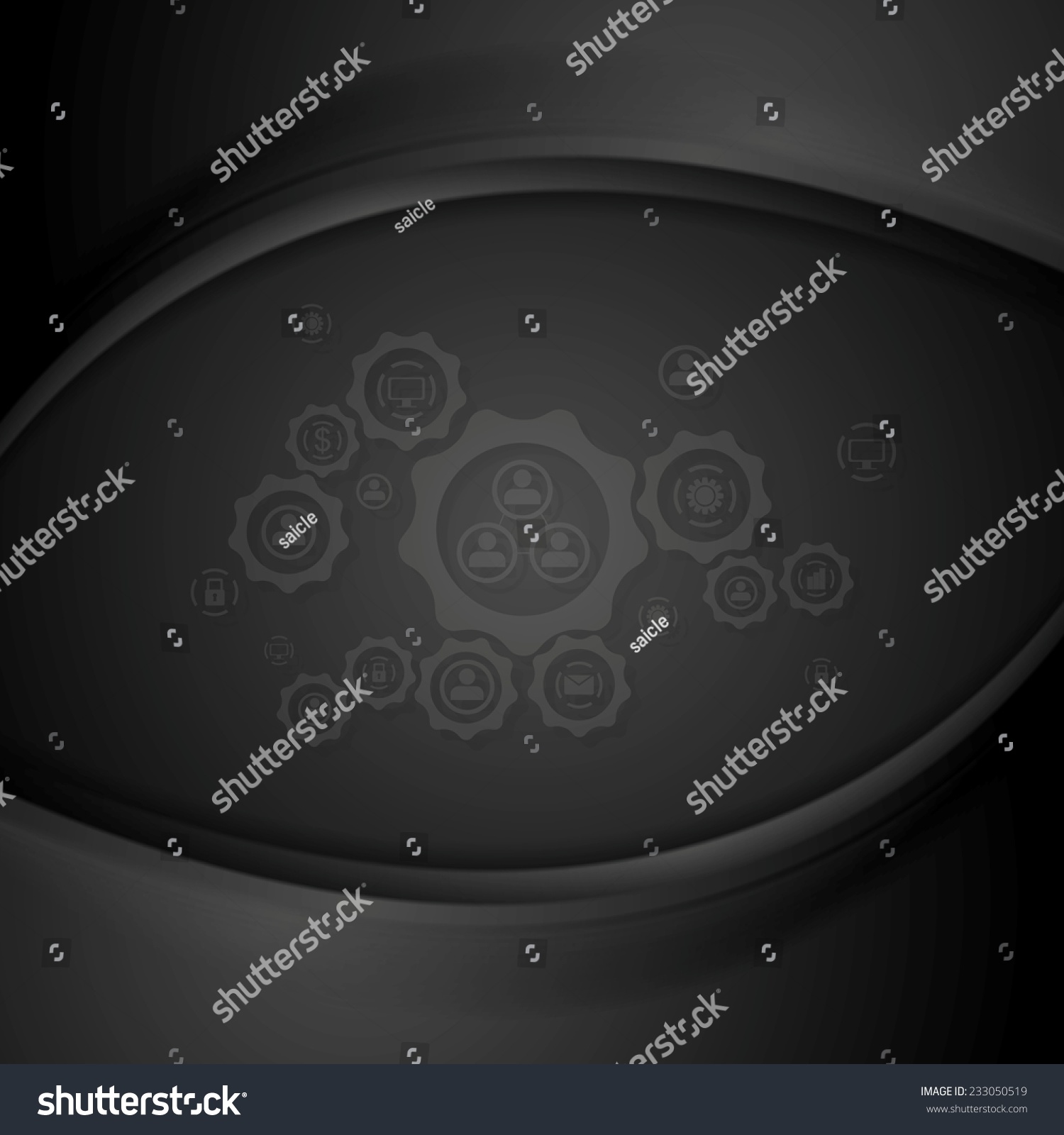 Black Waves Teamwork Concept Background Vector Stock Vector (Royalty ...