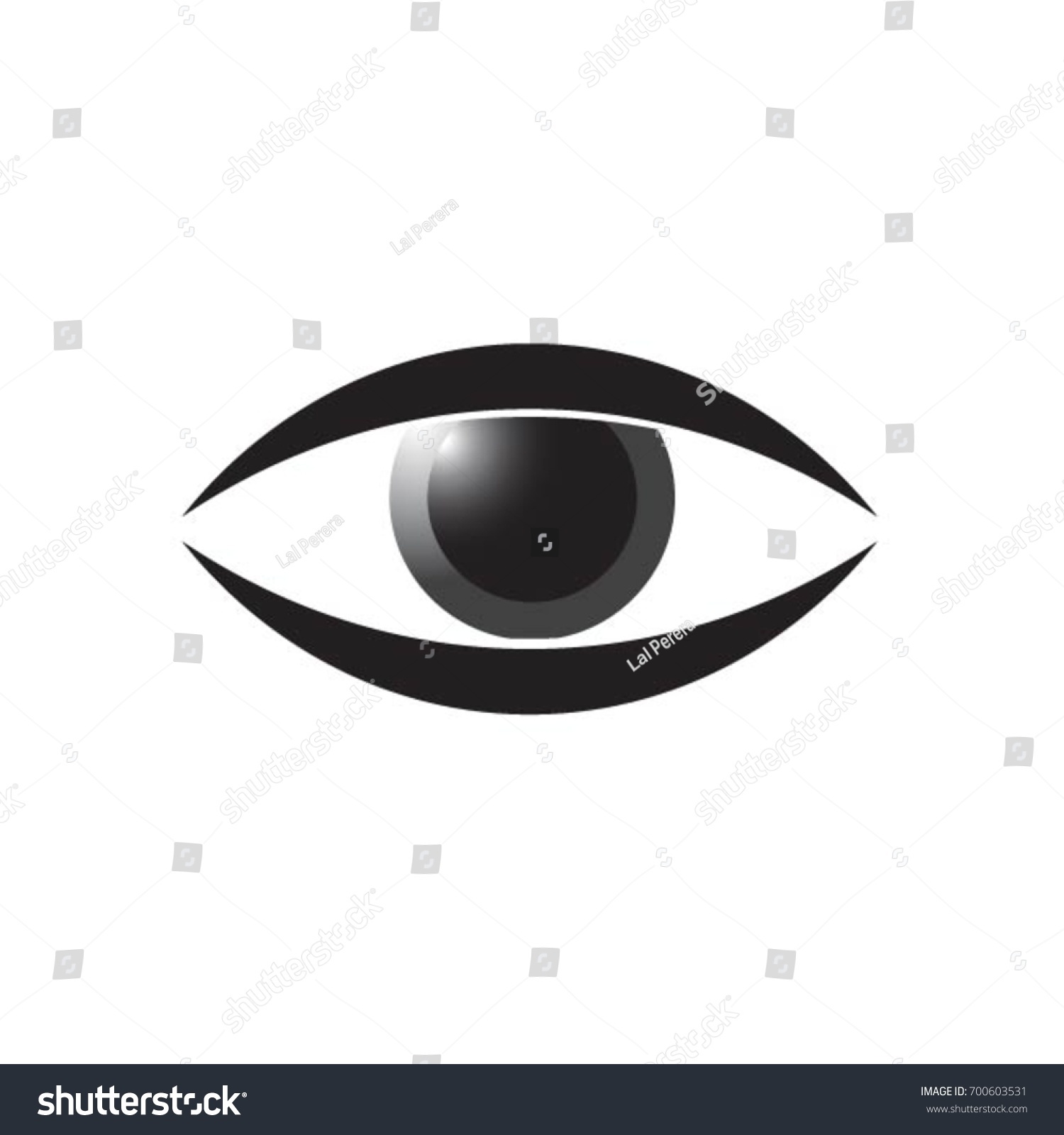 Black White Eye Iconvector Drawing Stock Vector (Royalty Free ...