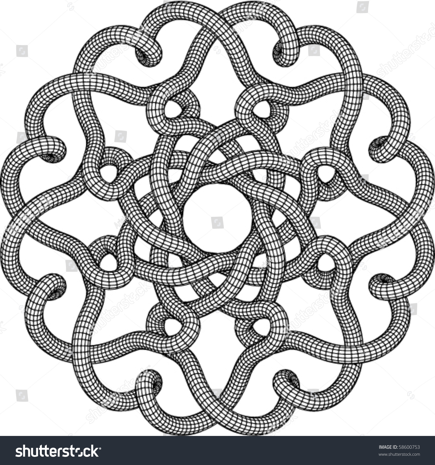 Black White Vector Knot Illustration Stock Vector (Royalty Free ...