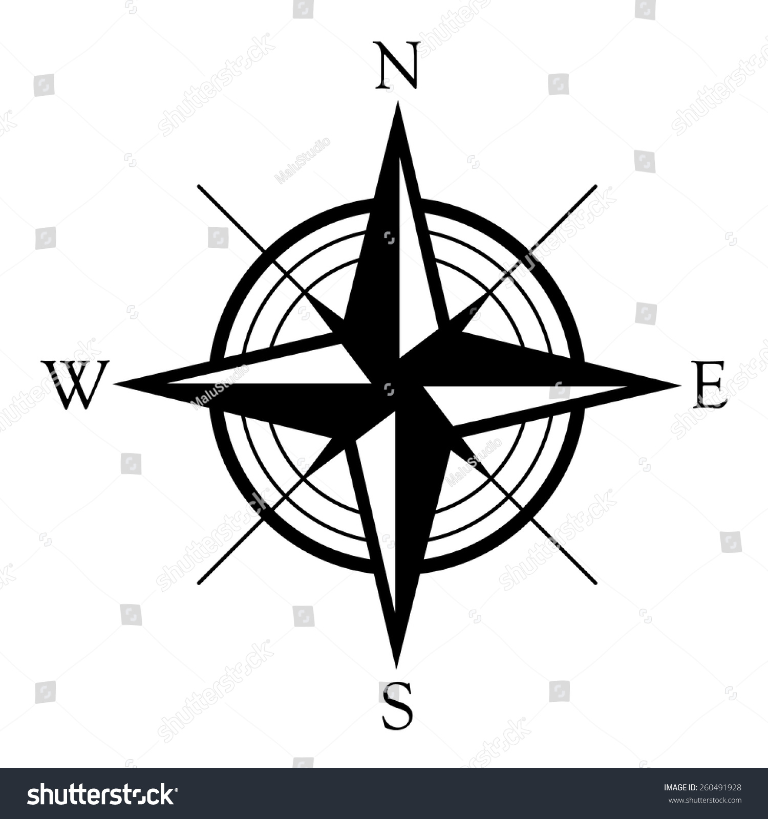 Black Wind Rose Icon Stock Vector (Royalty Free) 260491928 | Shutterstock