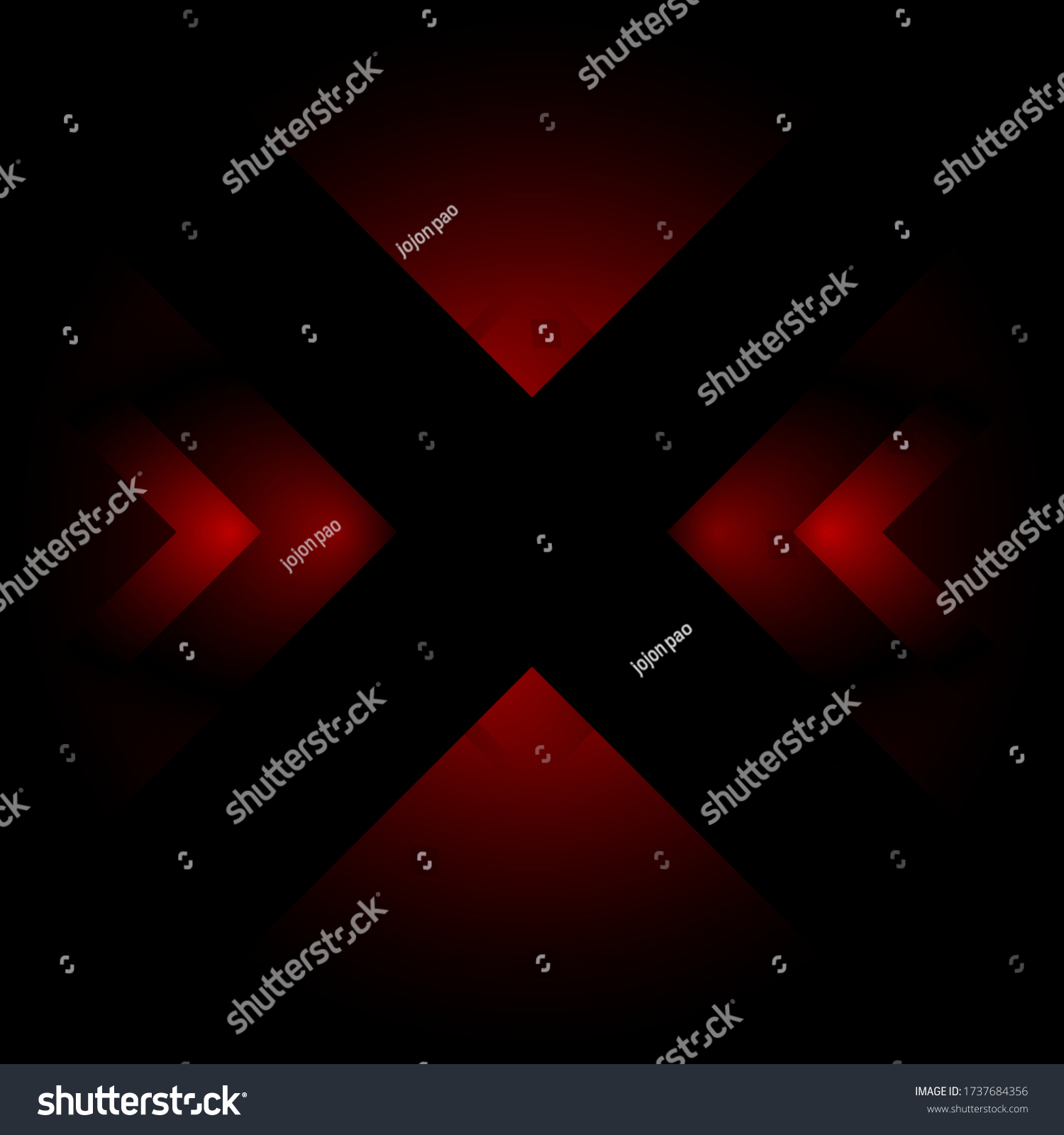 Black X Background Light Red Effect Stock Vector (Royalty Free ...