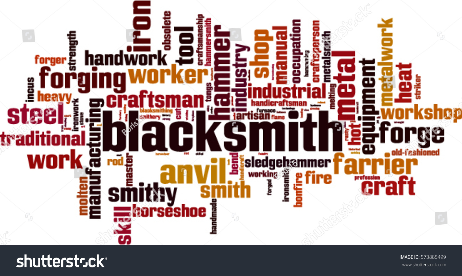 Blacksmith Word Cloud Concept Vector Illustration Stock Vector (Royalty ...
