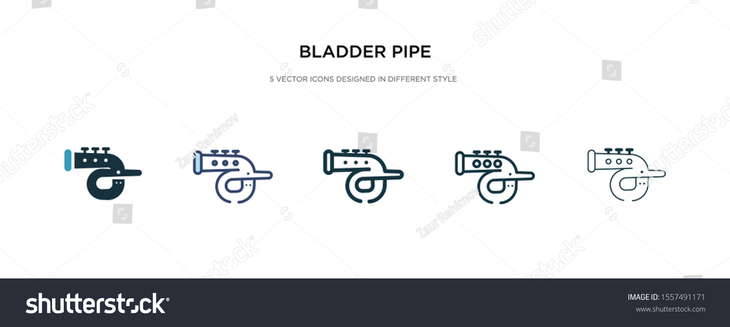 Bladder Pipe Icon Different Style Vector Stock Vector (Royalty Free ...