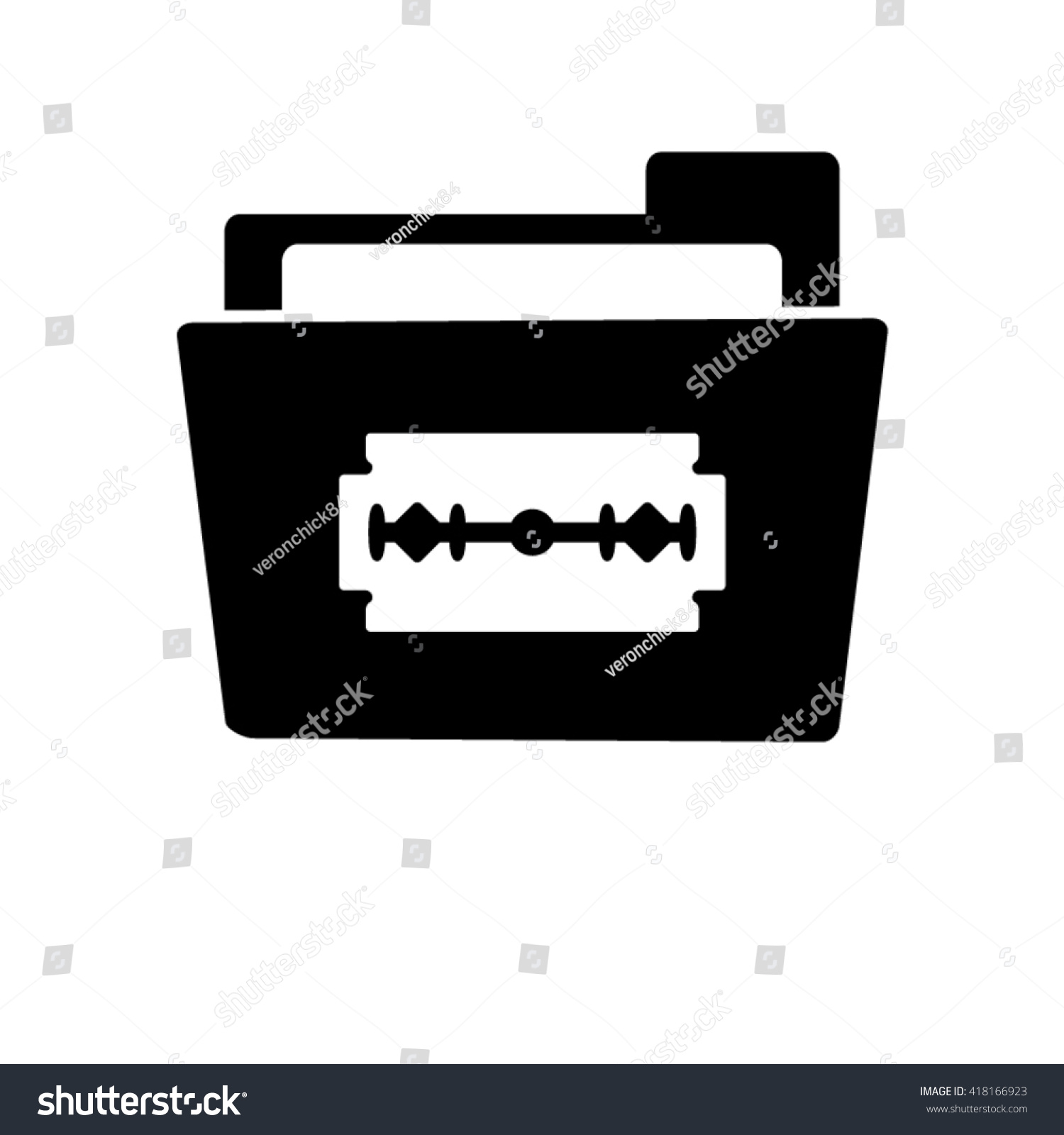 Blade Razor White Vector Icon Black Stock Vector (Royalty Free ...