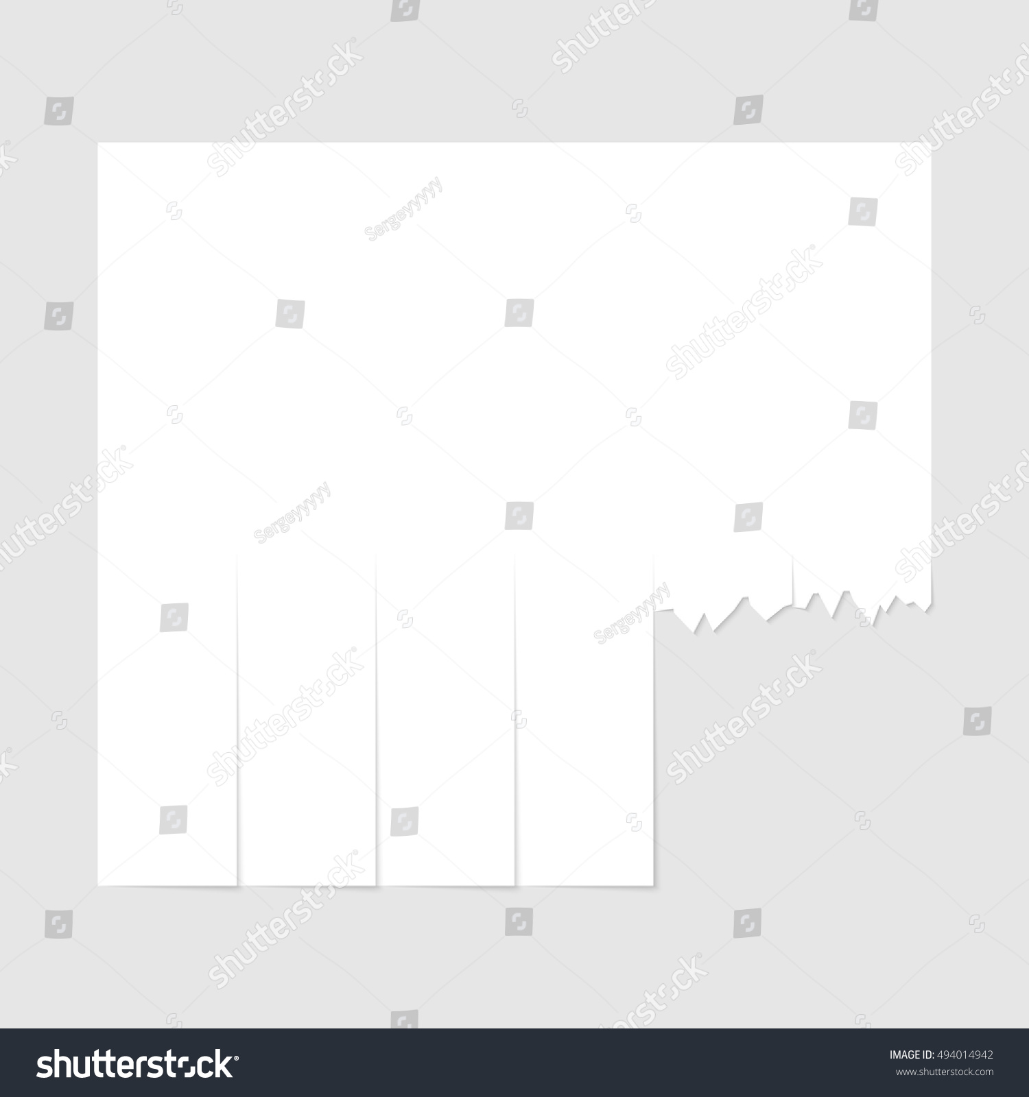 Blank Advertisement Template Cut Slips Vector Stock Vector (Royalty ...