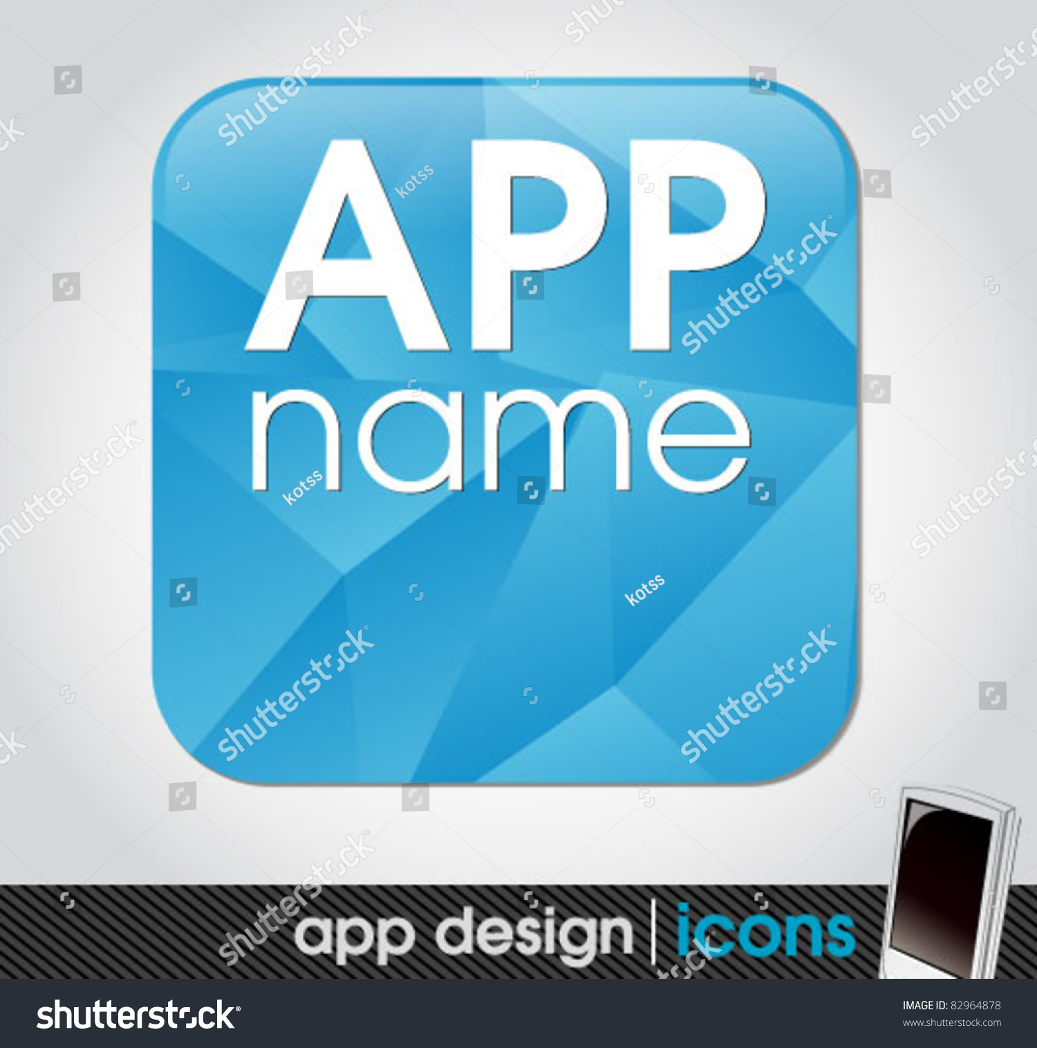 Blank App Icon Mobile Devices Stock Vector (Royalty Free) 82964878 ...