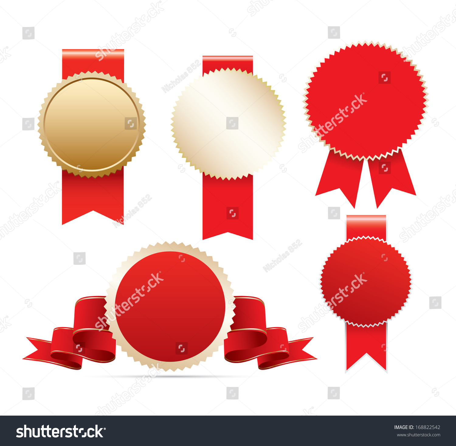Blank Awardslabels Stock Vector (Royalty Free) 168822542