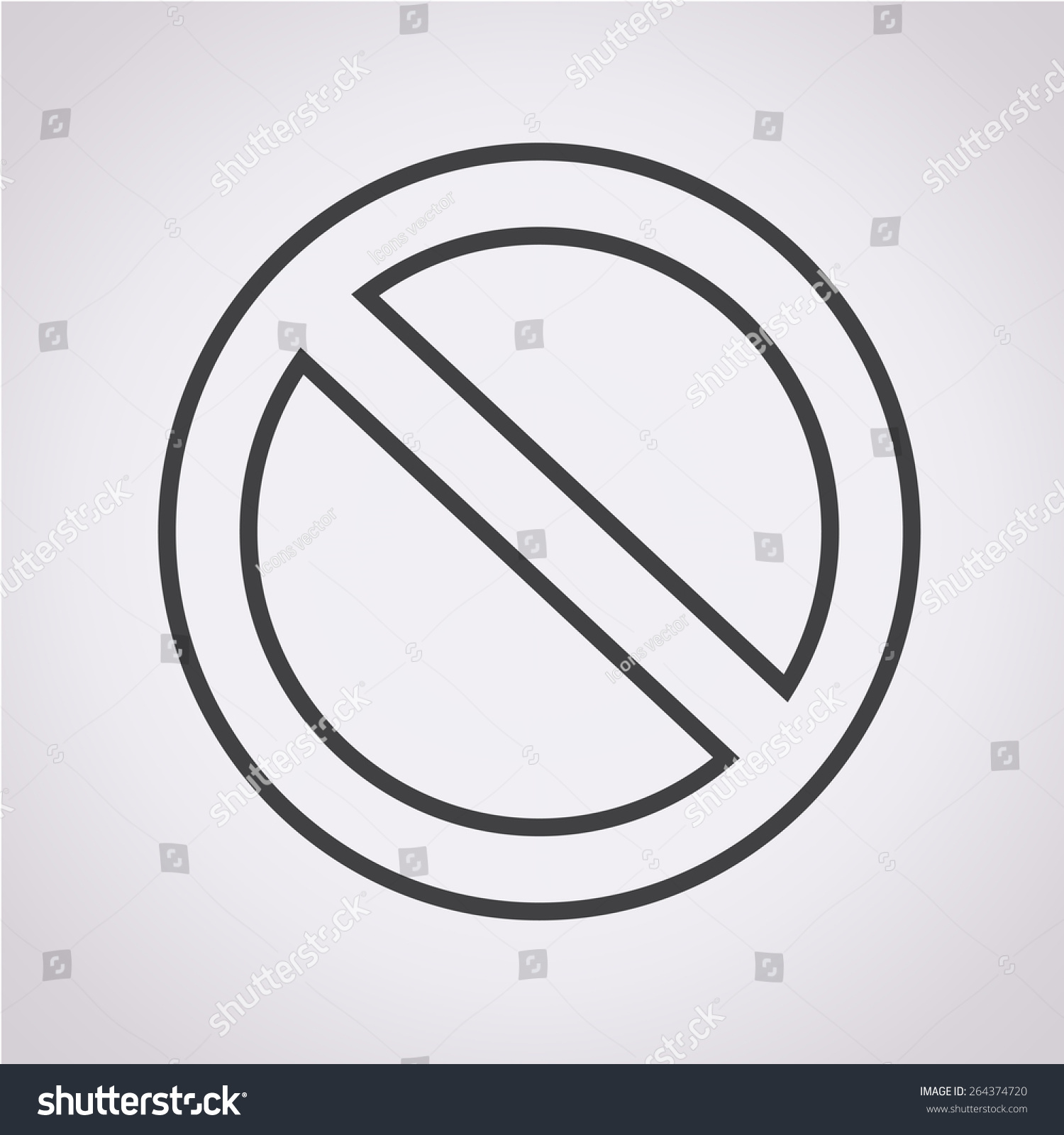 Blank Ban Icon Stock Vector (Royalty Free) 264374720 | Shutterstock
