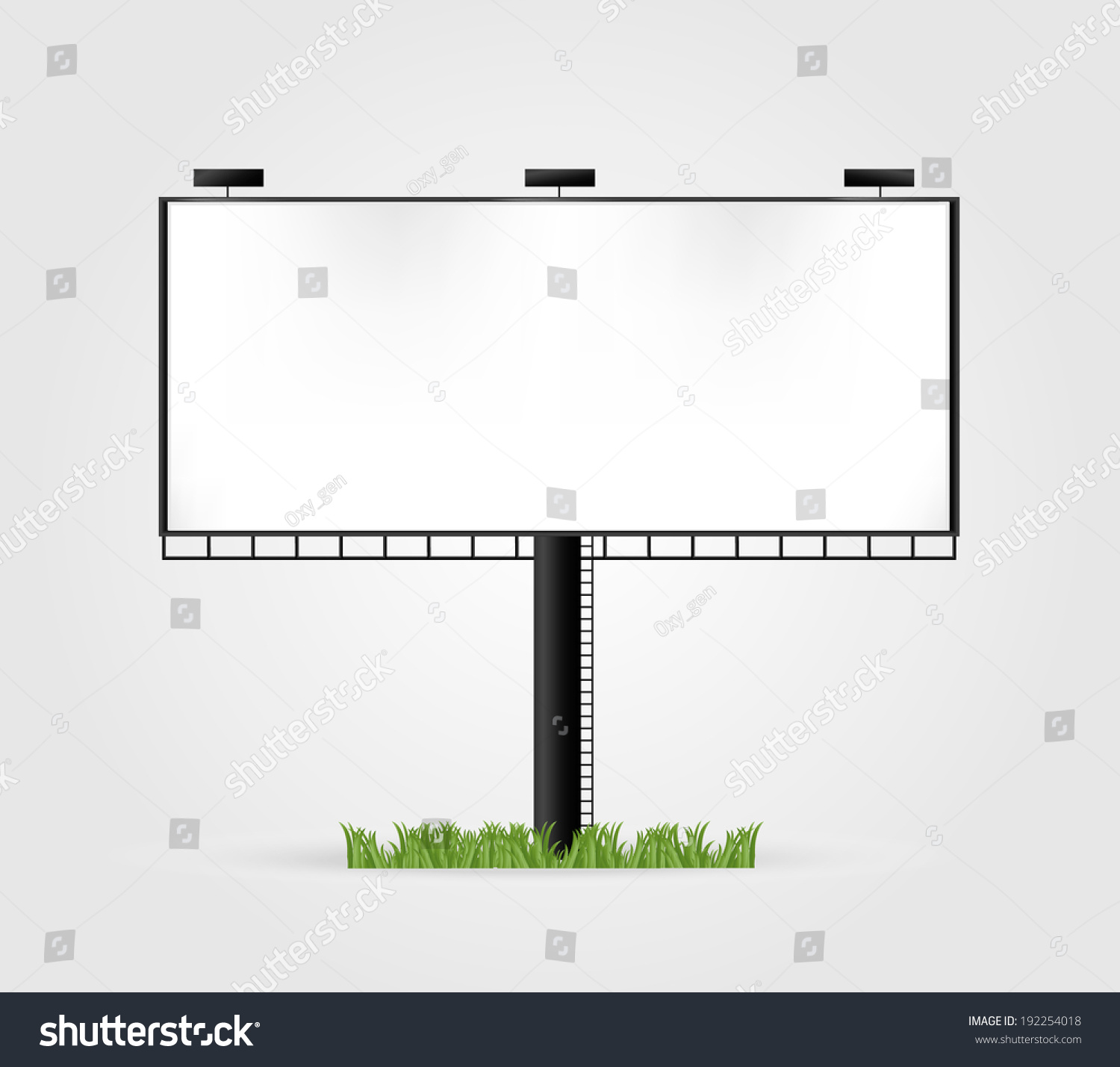 Blank Billboard Vector Illustration Stock Vector (Royalty Free ...