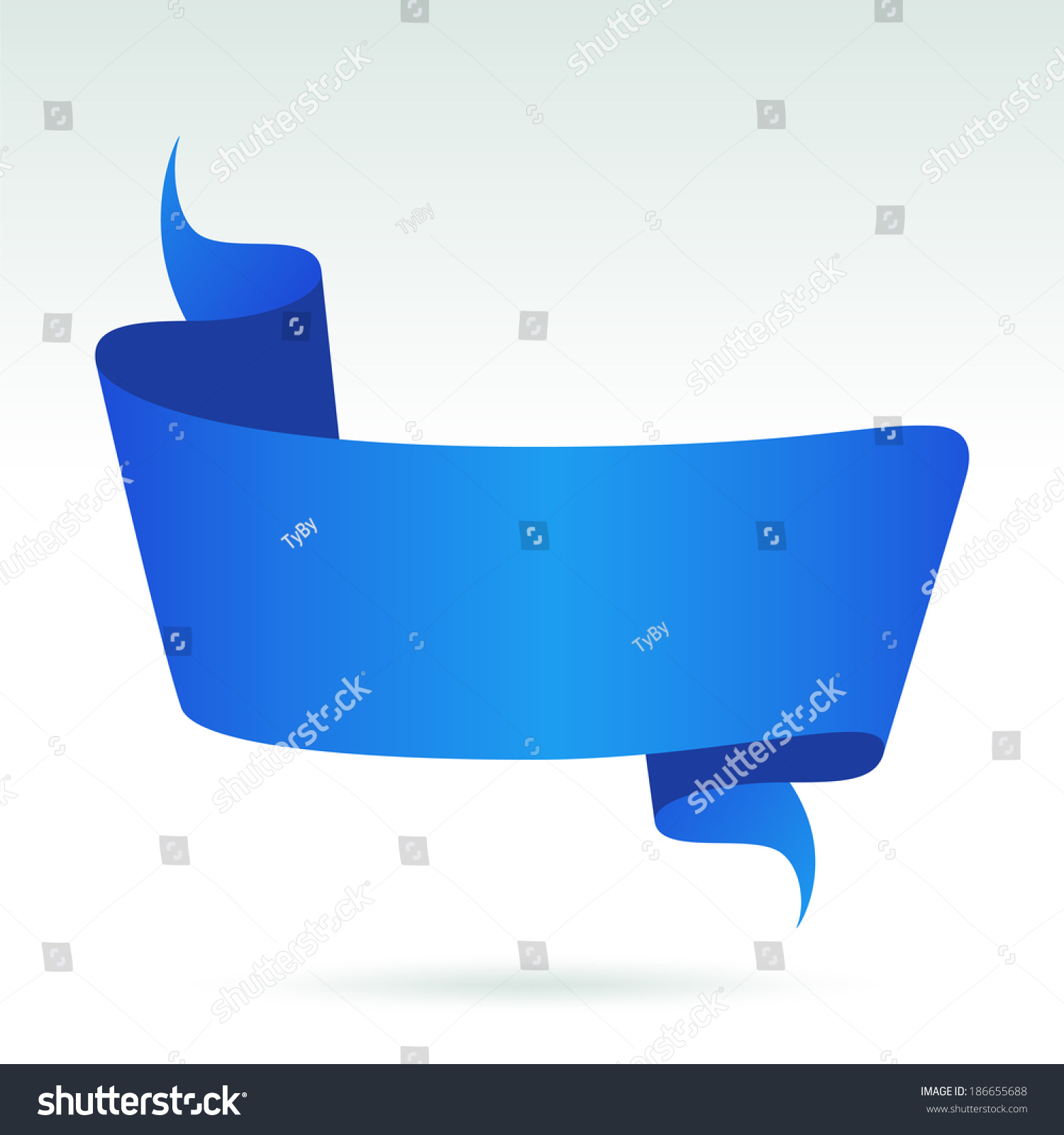 Blank Blue Banner Stock Vector (Royalty Free) 186655688