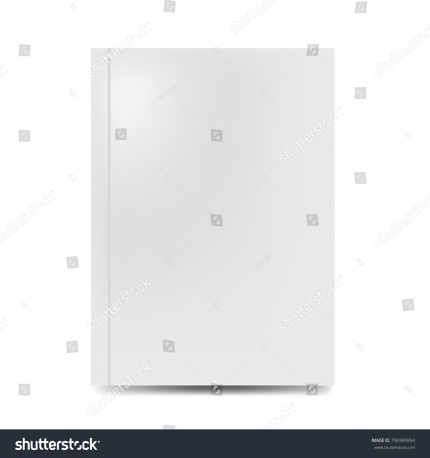 Vektor Stok Blank Book Cover Vector On White (Tanpa Royalti) 796989994 ...