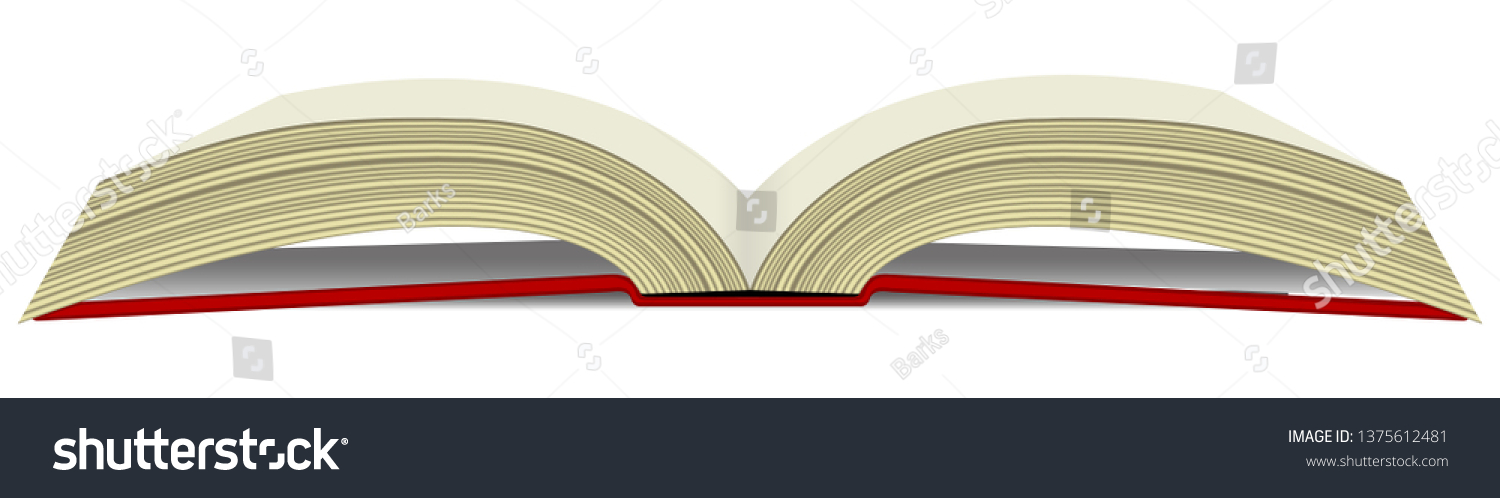 Blank Book Side View Illustration Stock Vector (Royalty Free) 1375612481