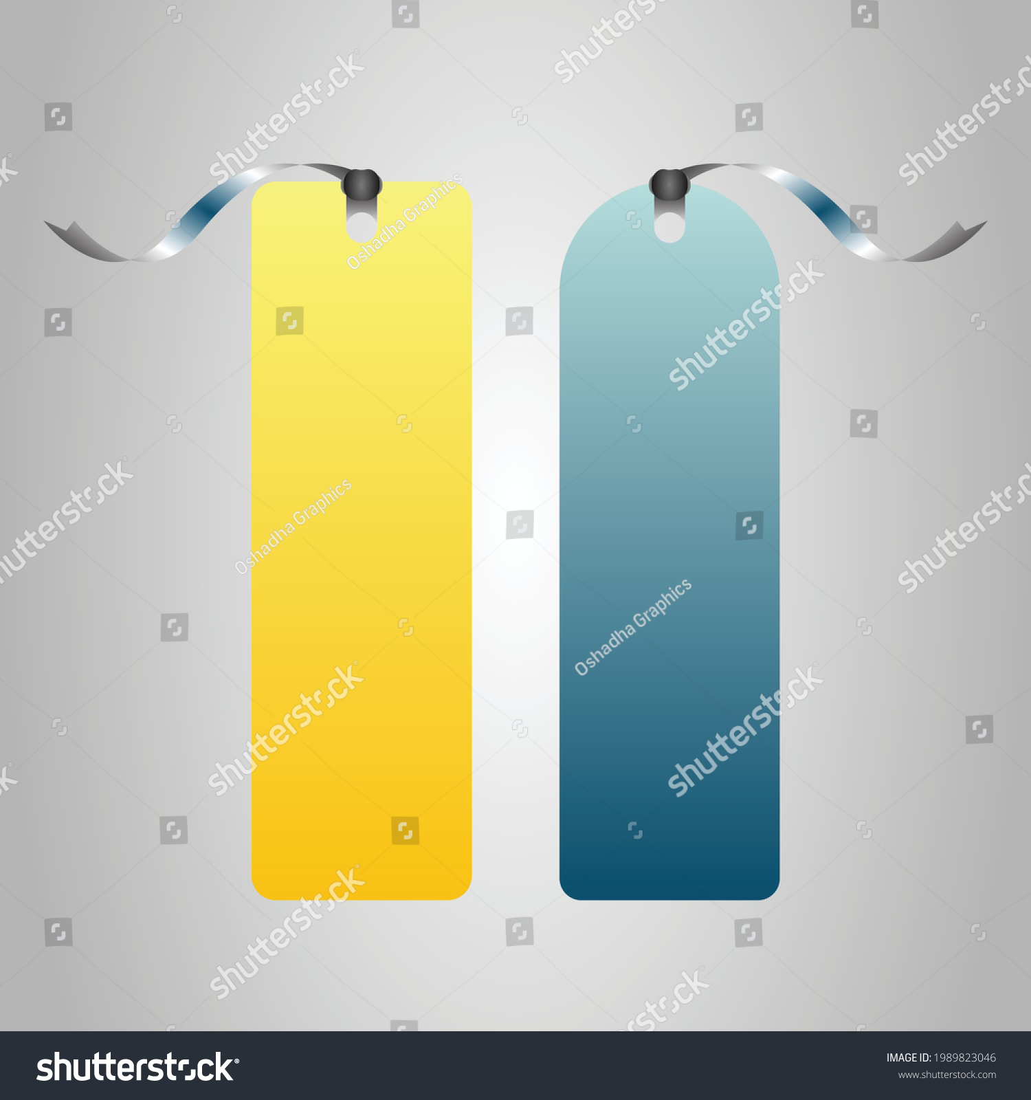 Blank Bookmark Tag Vector Isolated Template Stock Vector (Royalty Free ...