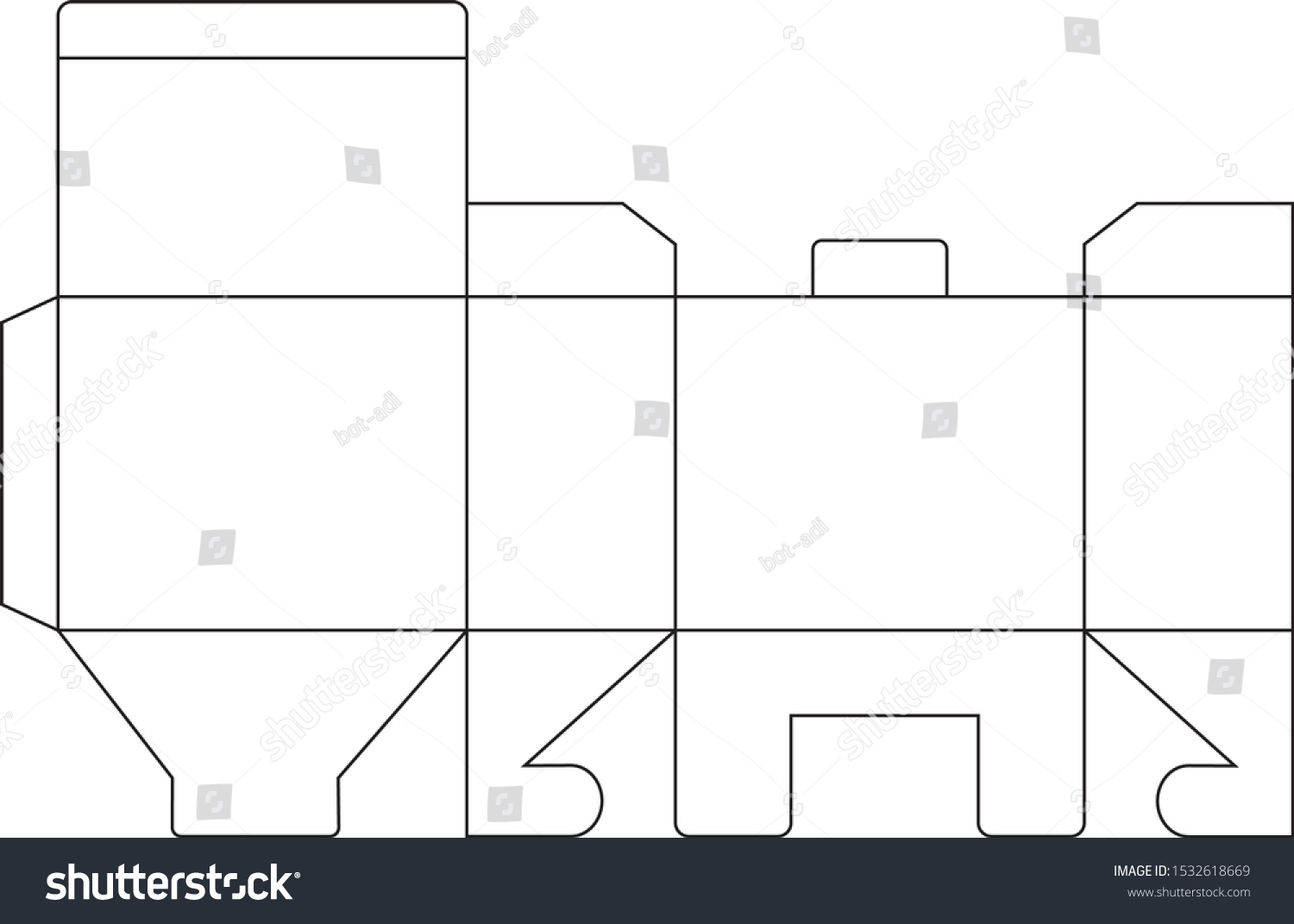 Blank Box Packaging Design Template 스톡 벡터(로열티 프리) 1532618669 | Shutterstock