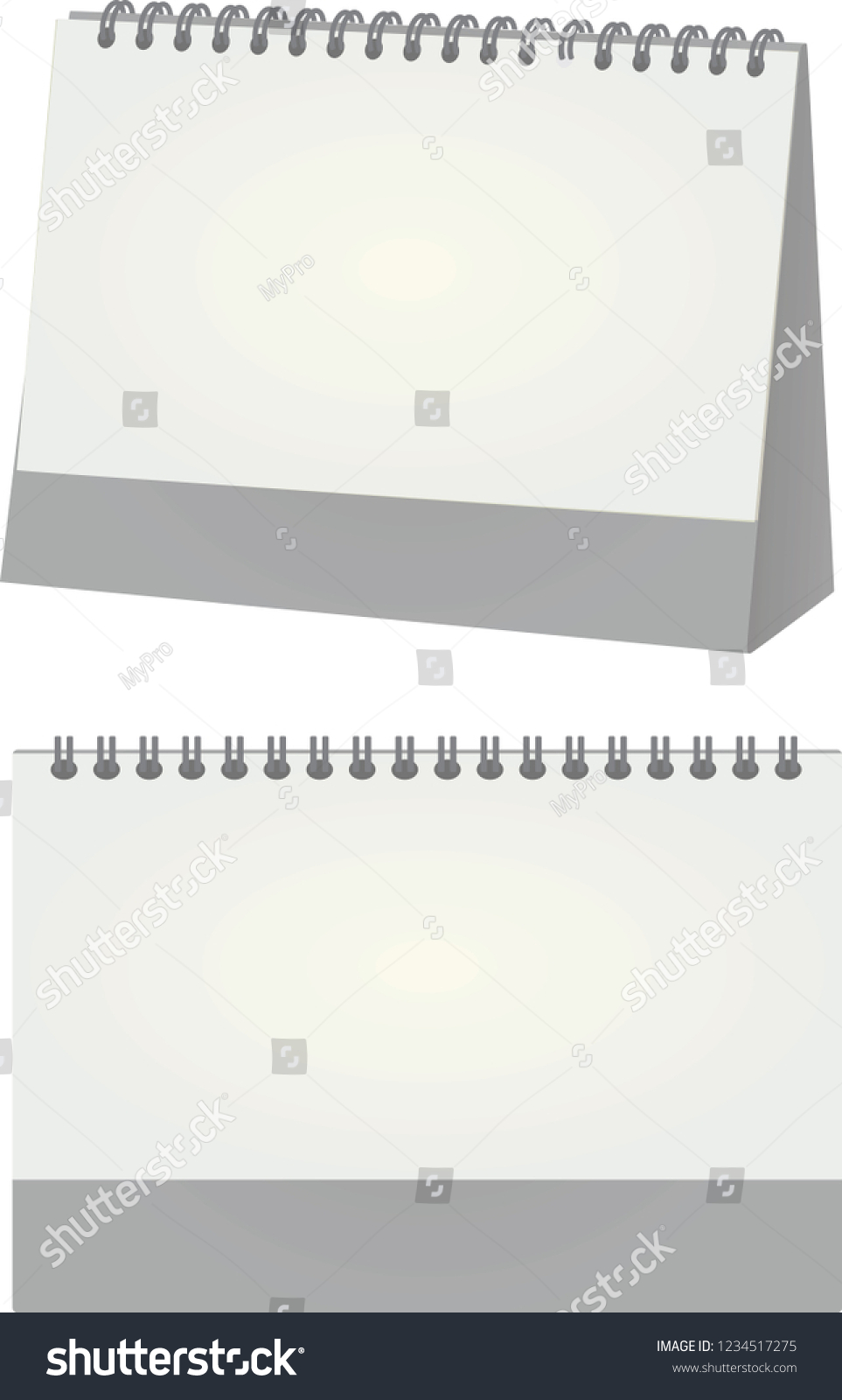 Blank Calendar Vector Illustration Stock Vector (Royalty Free) 1234517275