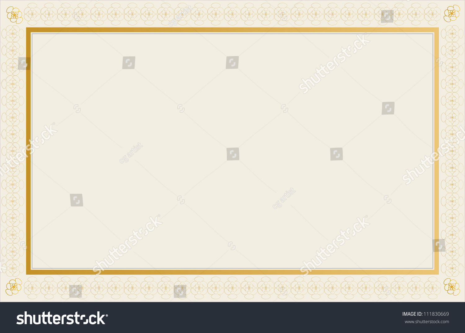 Blank Certificate Design Stock Vector (Royalty Free) 111830669