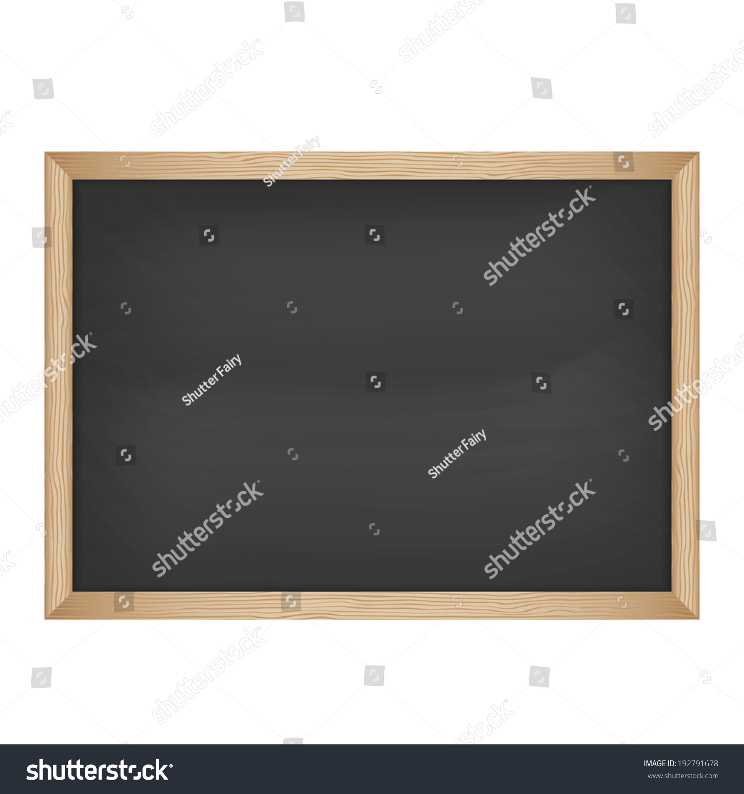 Blank Chalk Board Vector Stock Vector (Royalty Free) 192791678 ...