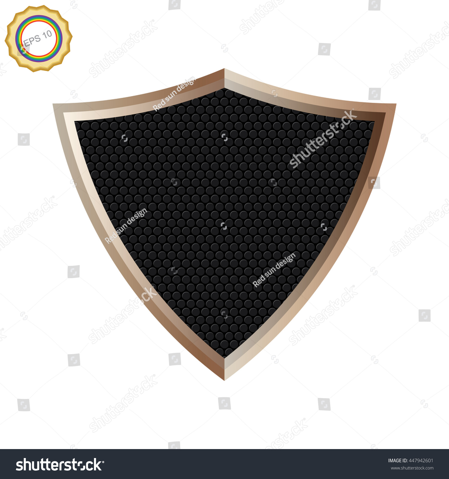 Blank Copper Shield Shield Icon Stock Vector (Royalty Free) 447942601