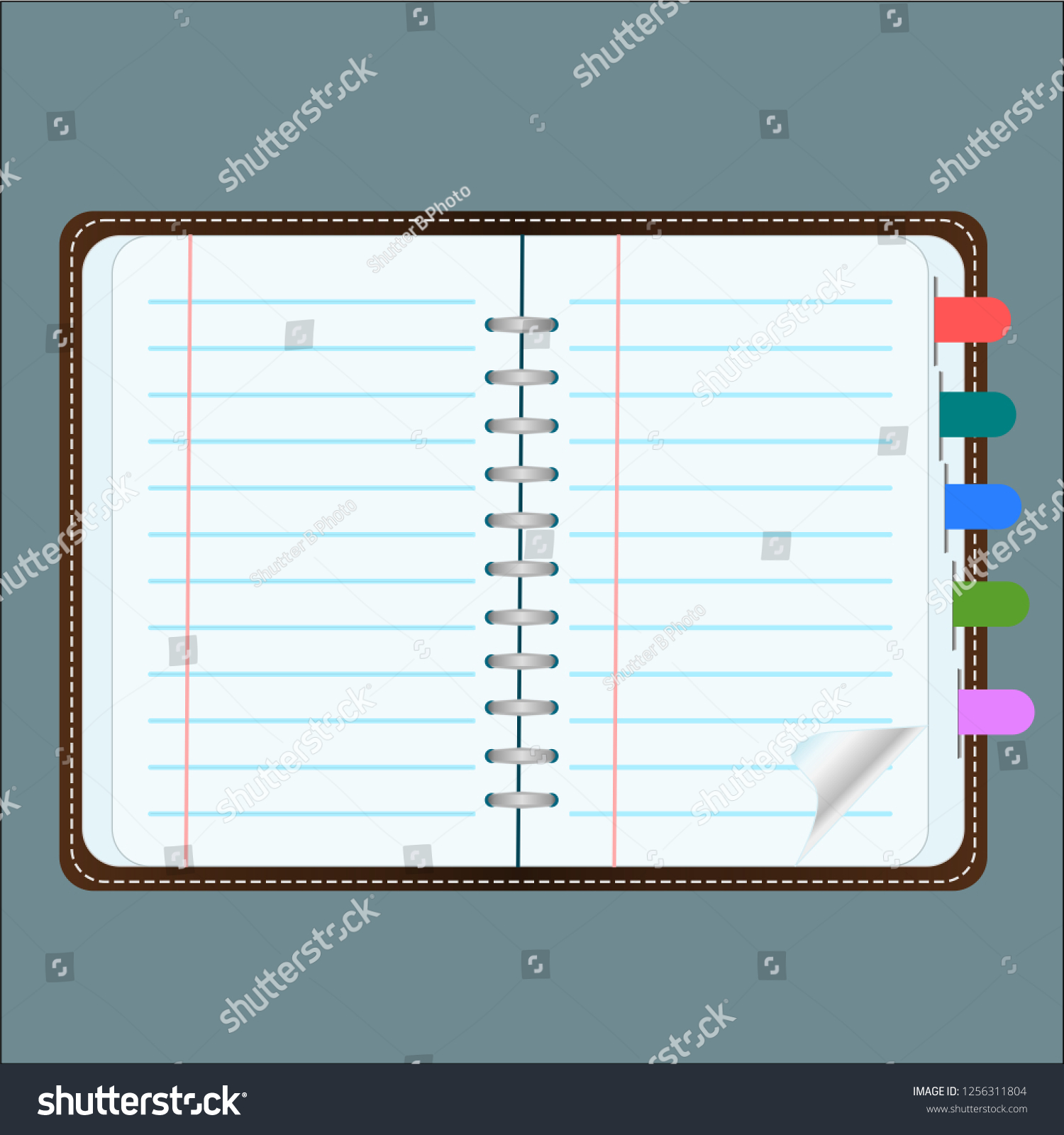 Blank Dairy Book Note Vector Illustration Stock Vector (Royalty Free ...