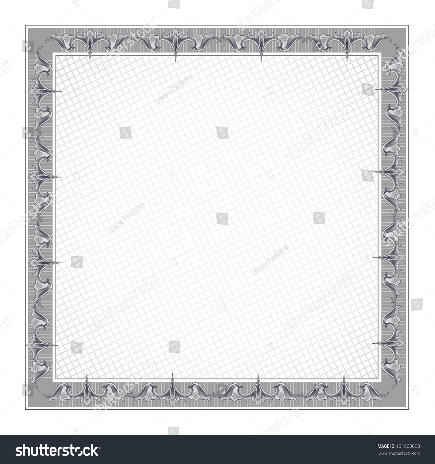 Blank Diploma Frame Template 5 Stock Vector (Royalty Free) 131868698 ...