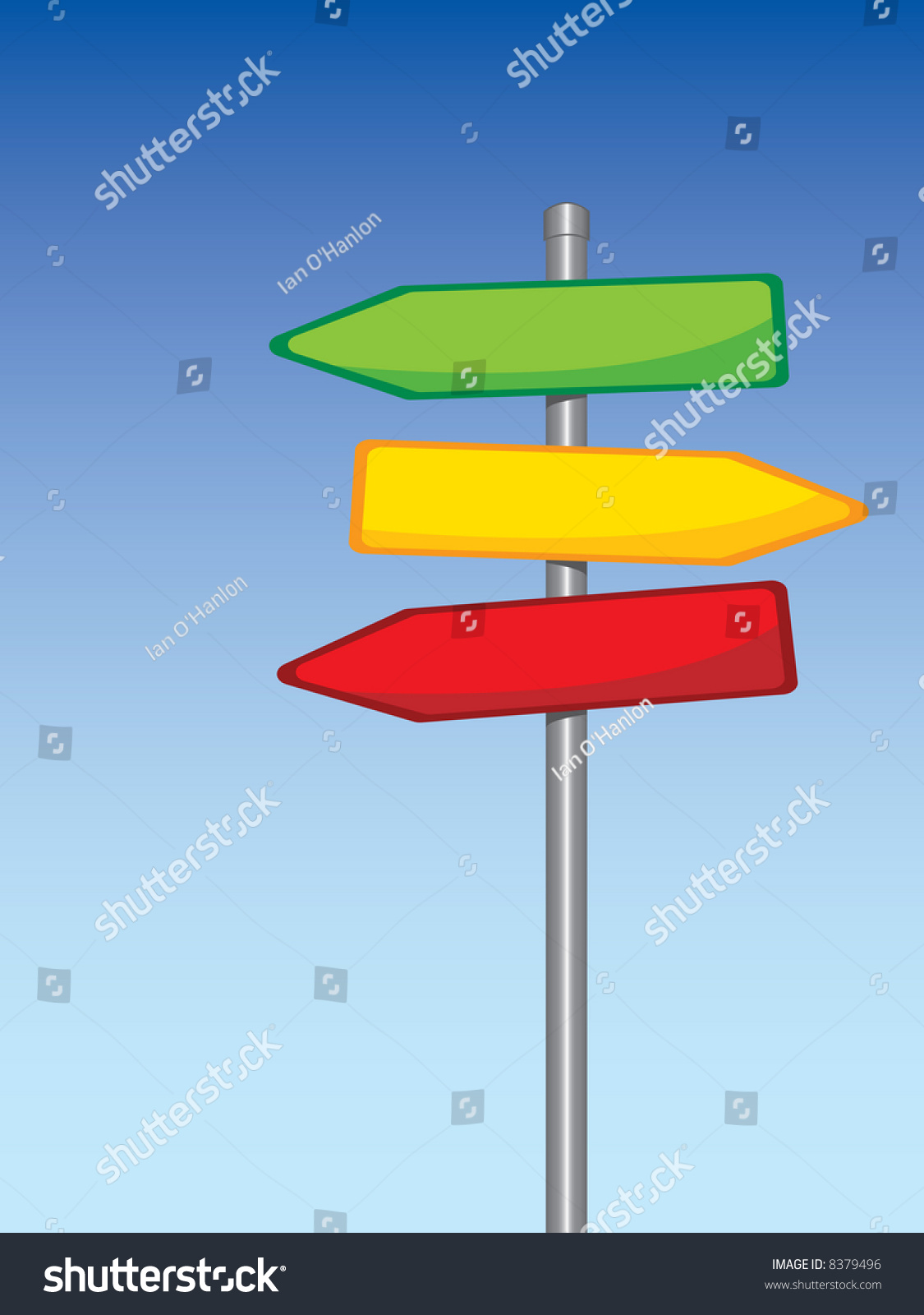 Blank Direction Signs Stock Vector (Royalty Free) 8379496 | Shutterstock