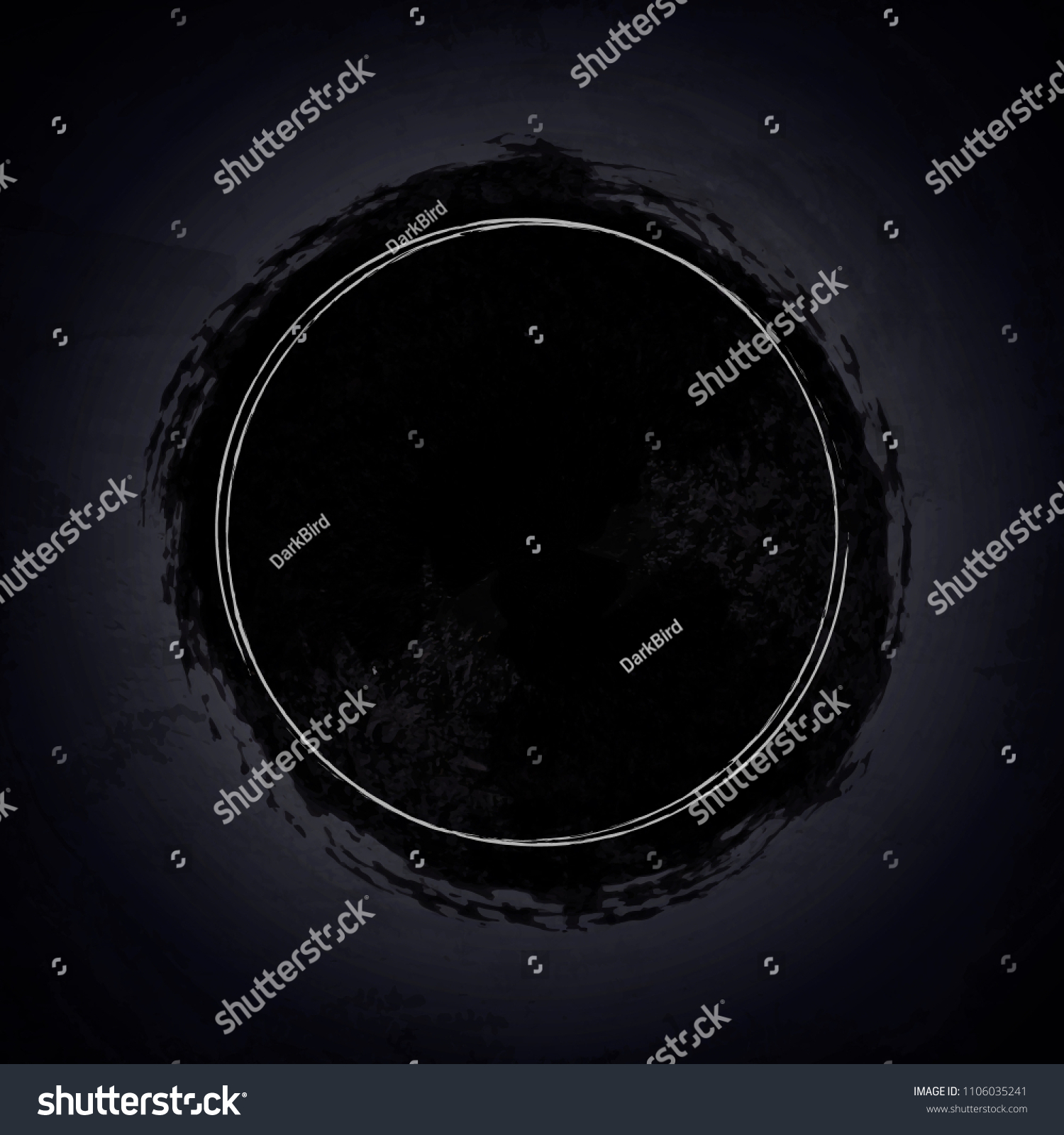 Blank Drawing Empty Round Frame On Stock Vector (Royalty Free ...