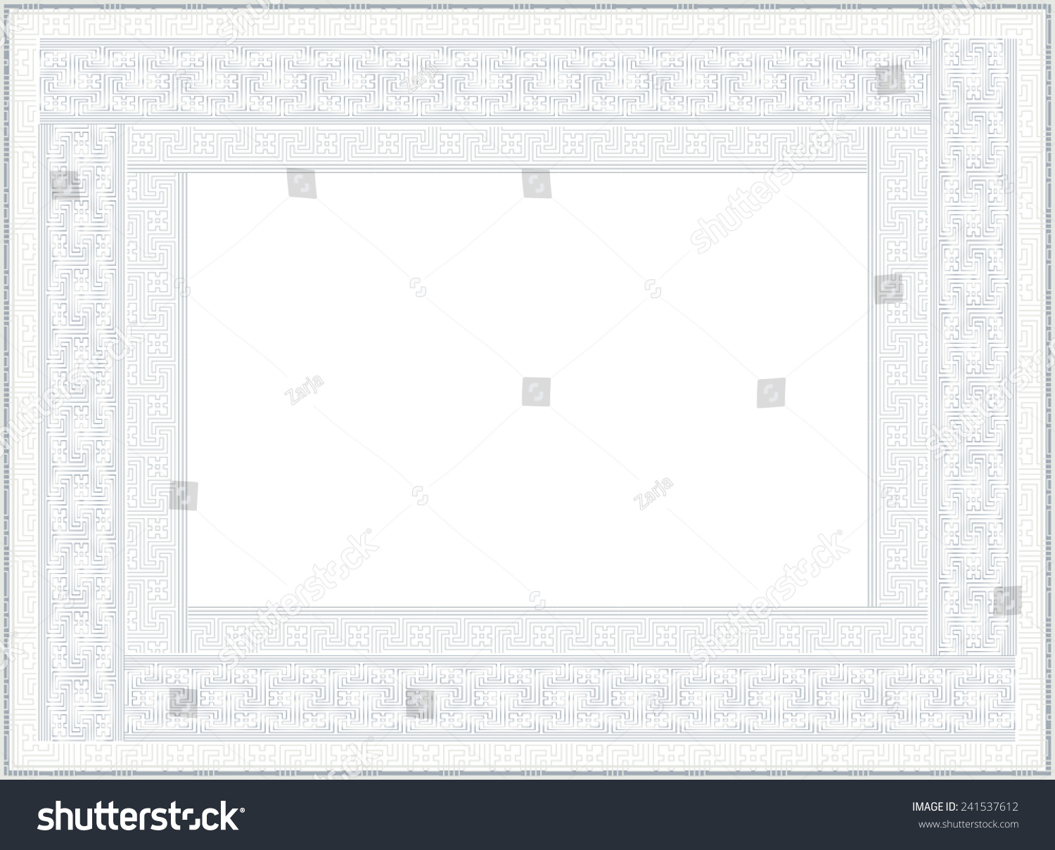 Blank Elegant Certificate Frame Stock Vector (Royalty Free) 241537612