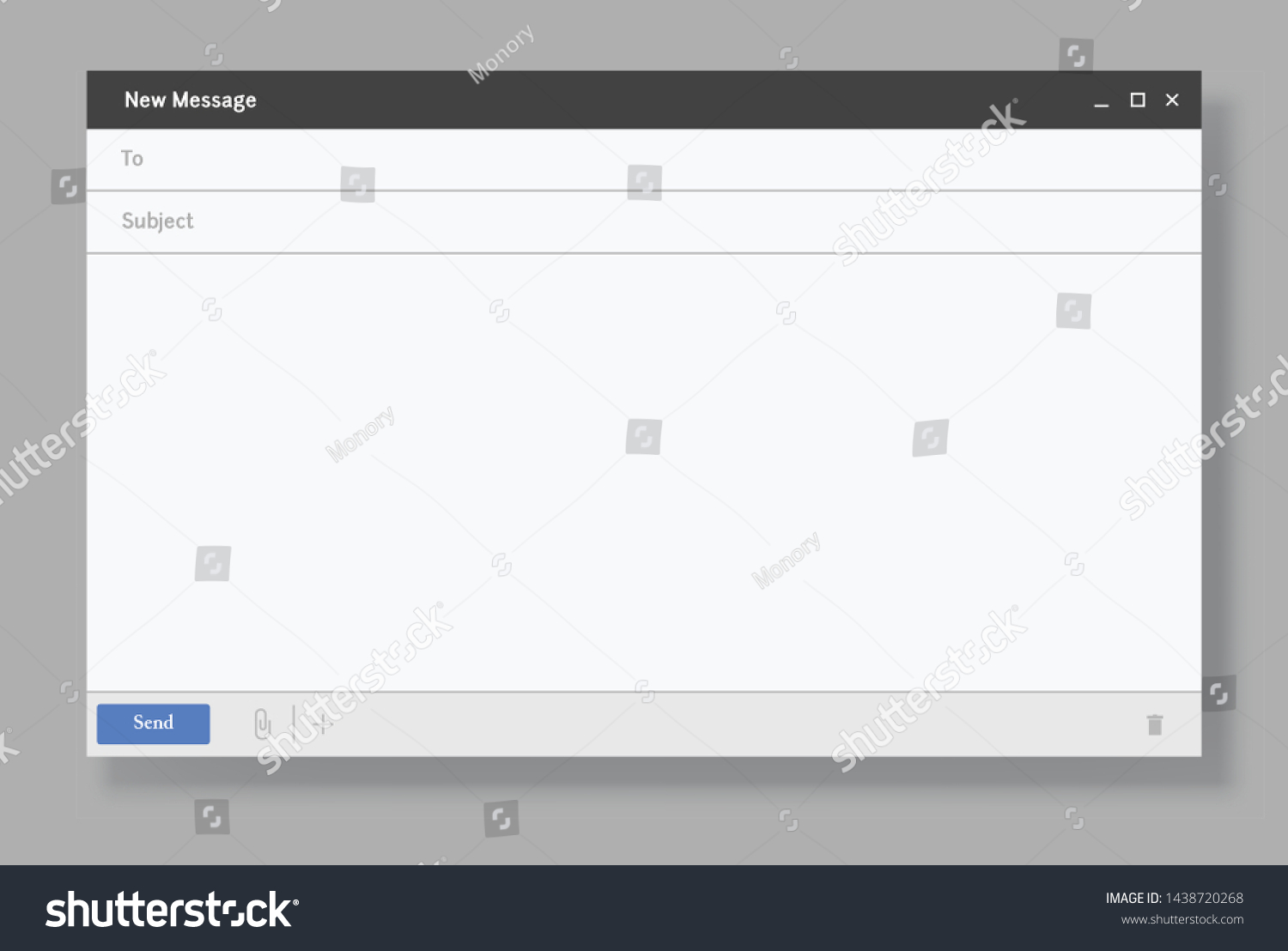 Pantalla de correo electrónico en blanco.: vector de stock (libre de ...