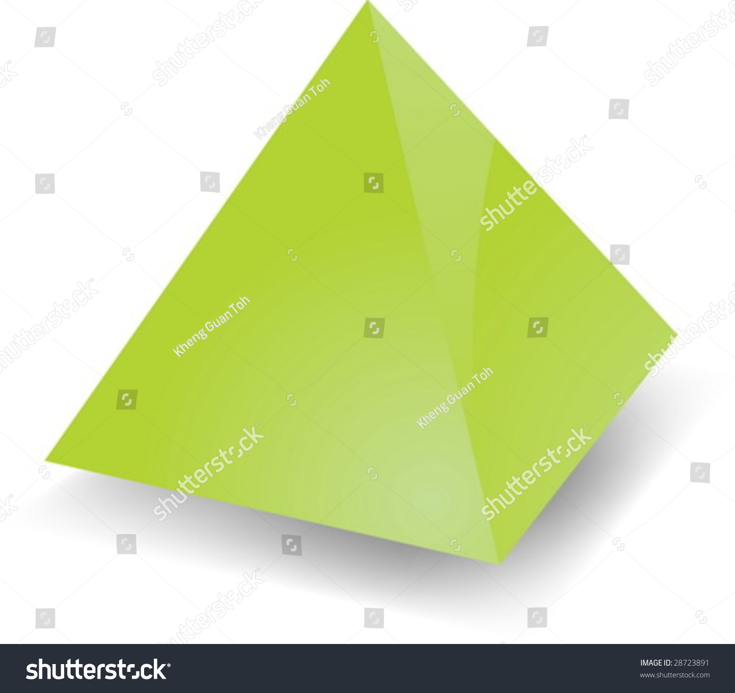 Blank Empty 3d Glossy Pyramid Shape Stock Vector (Royalty Free) 28723891