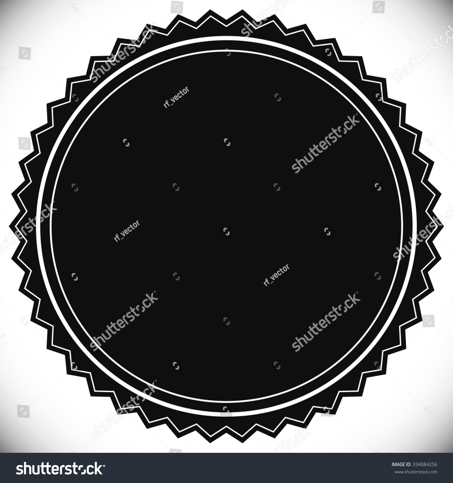 Blank Empty Stamp Seal Badge Template Stock Vector (Royalty Free) 334084256